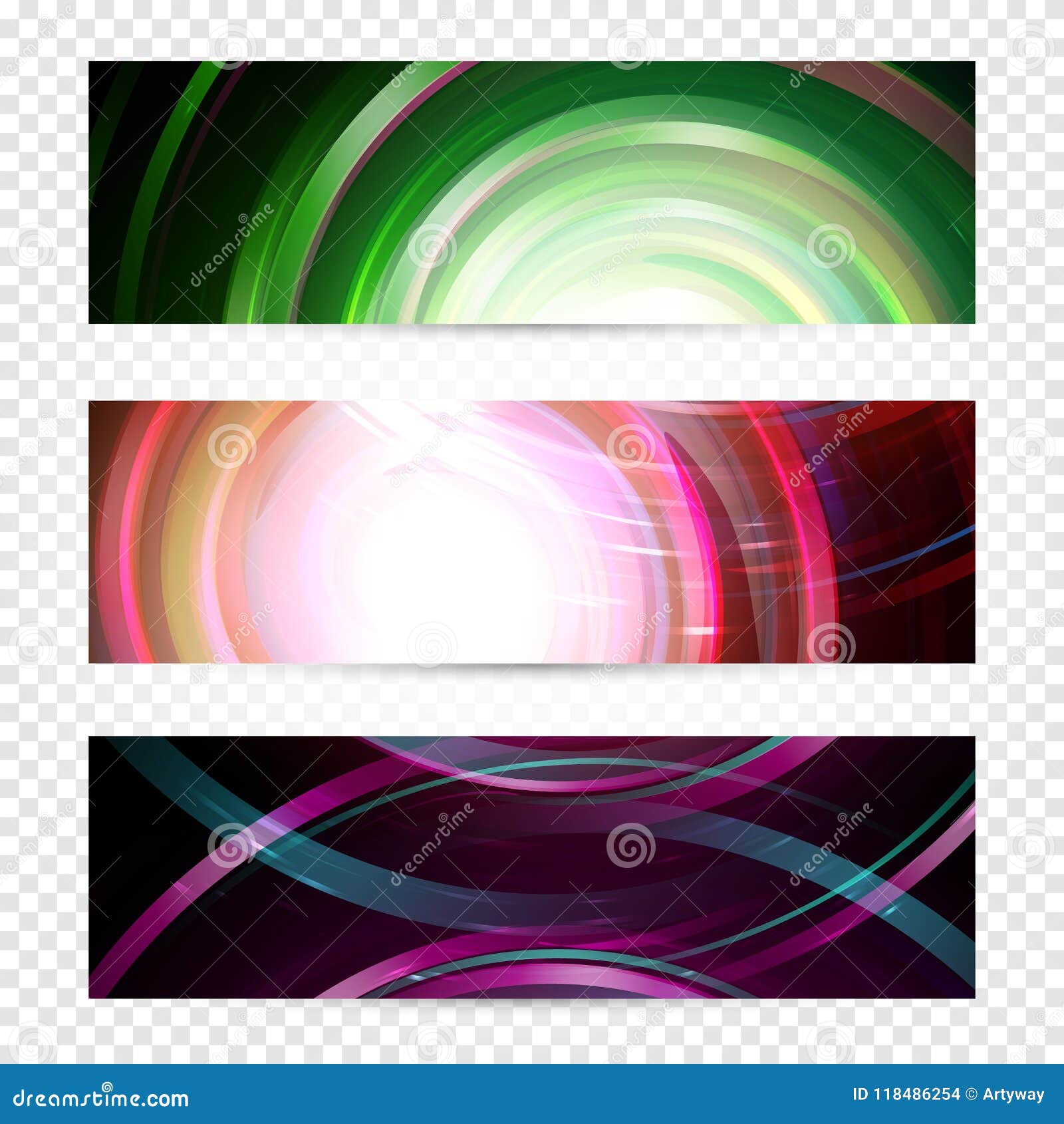 Magic Galaxy Banners Design. Spiral Space Vector Web Background ...