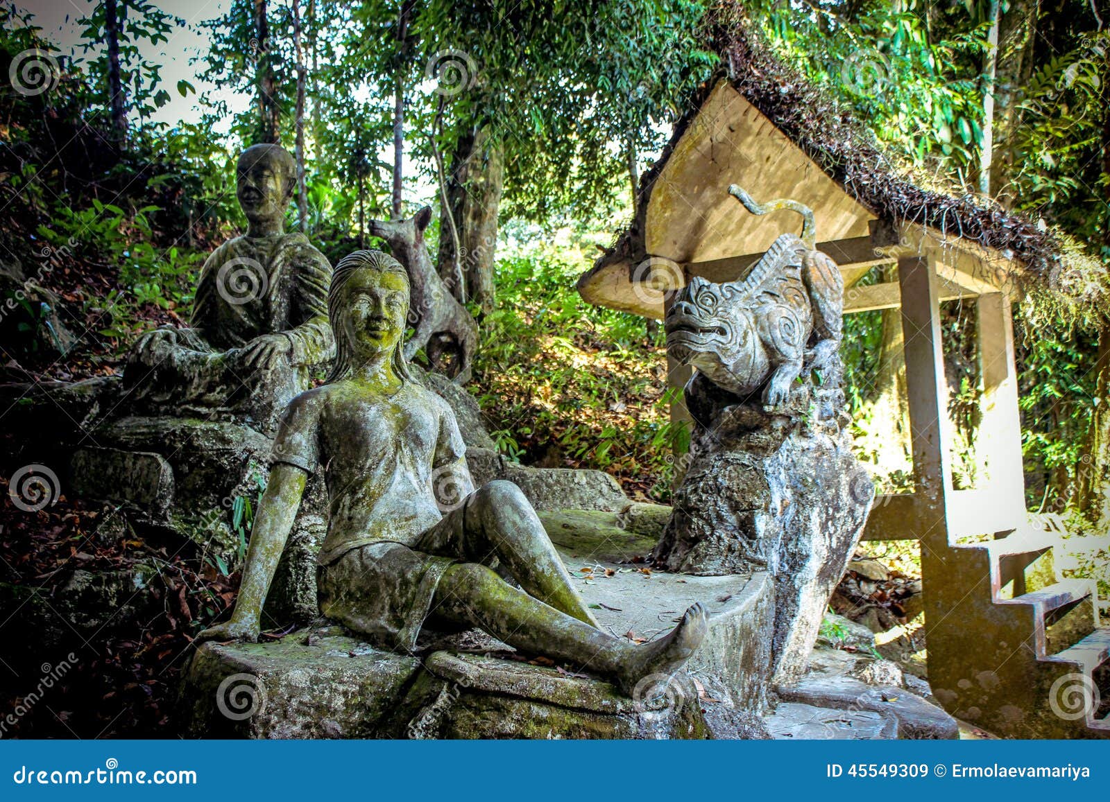 Magic garden in Koh Samui stock image. Image of buddha - 45549309