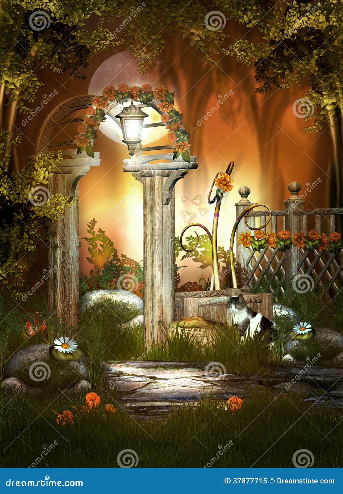 Magic Gate stock illustration. Illustration of colors - 37877715