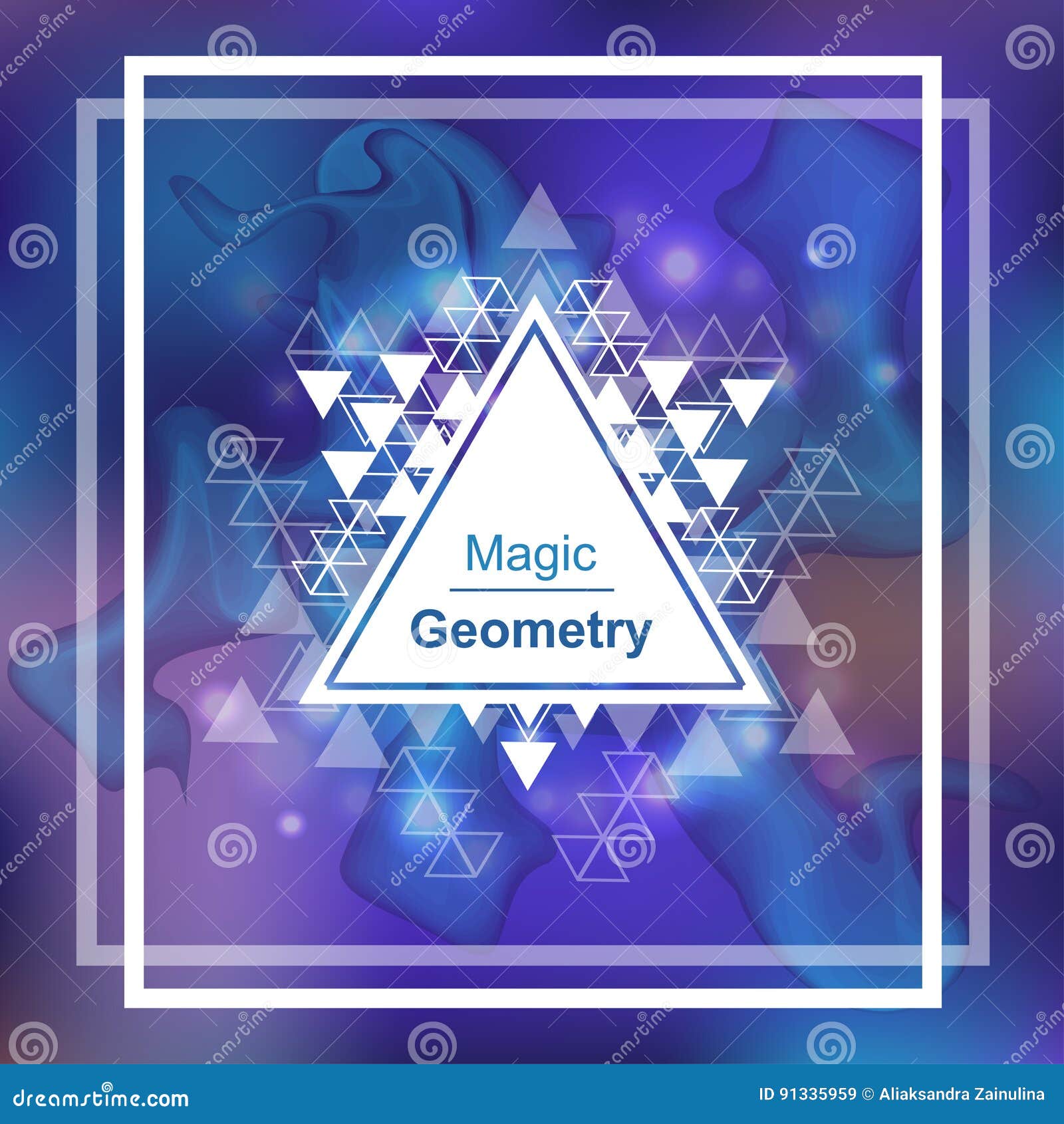 Magic Geometry Cruciform White Symbol Set. Circle, Square, Rhombus With ...