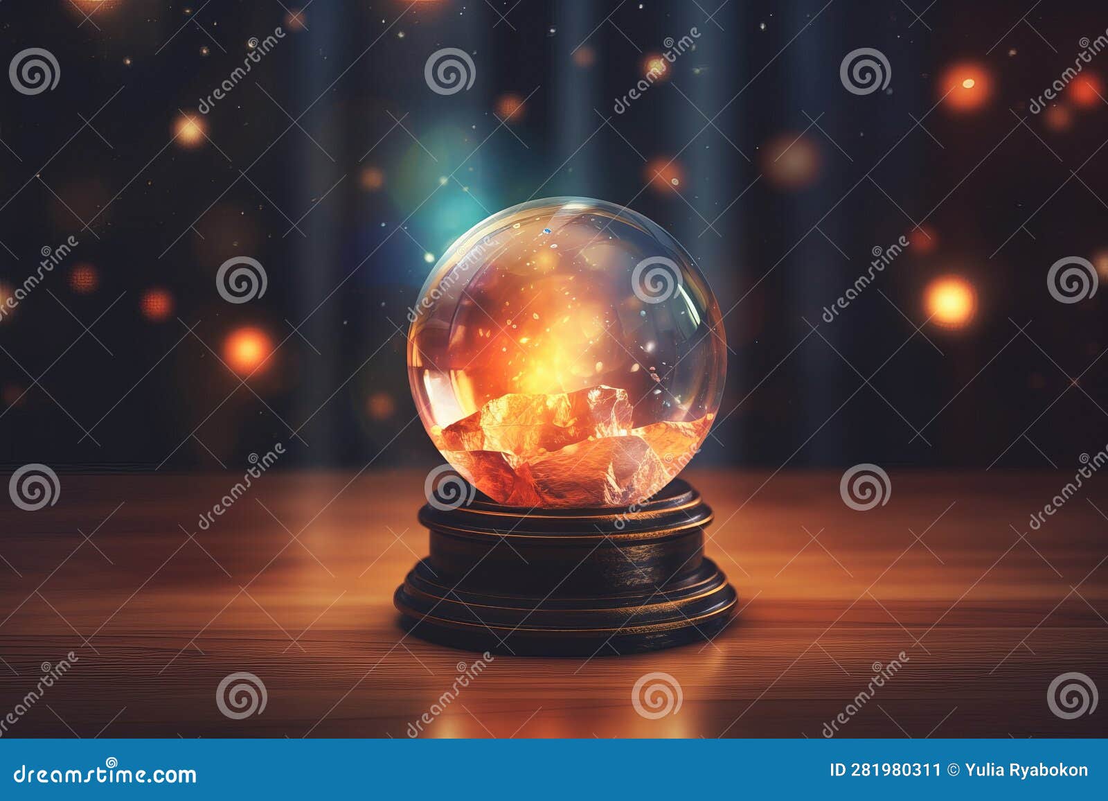 Magic Glass Ball. Generate Ai Stock Illustration - Illustration of ...