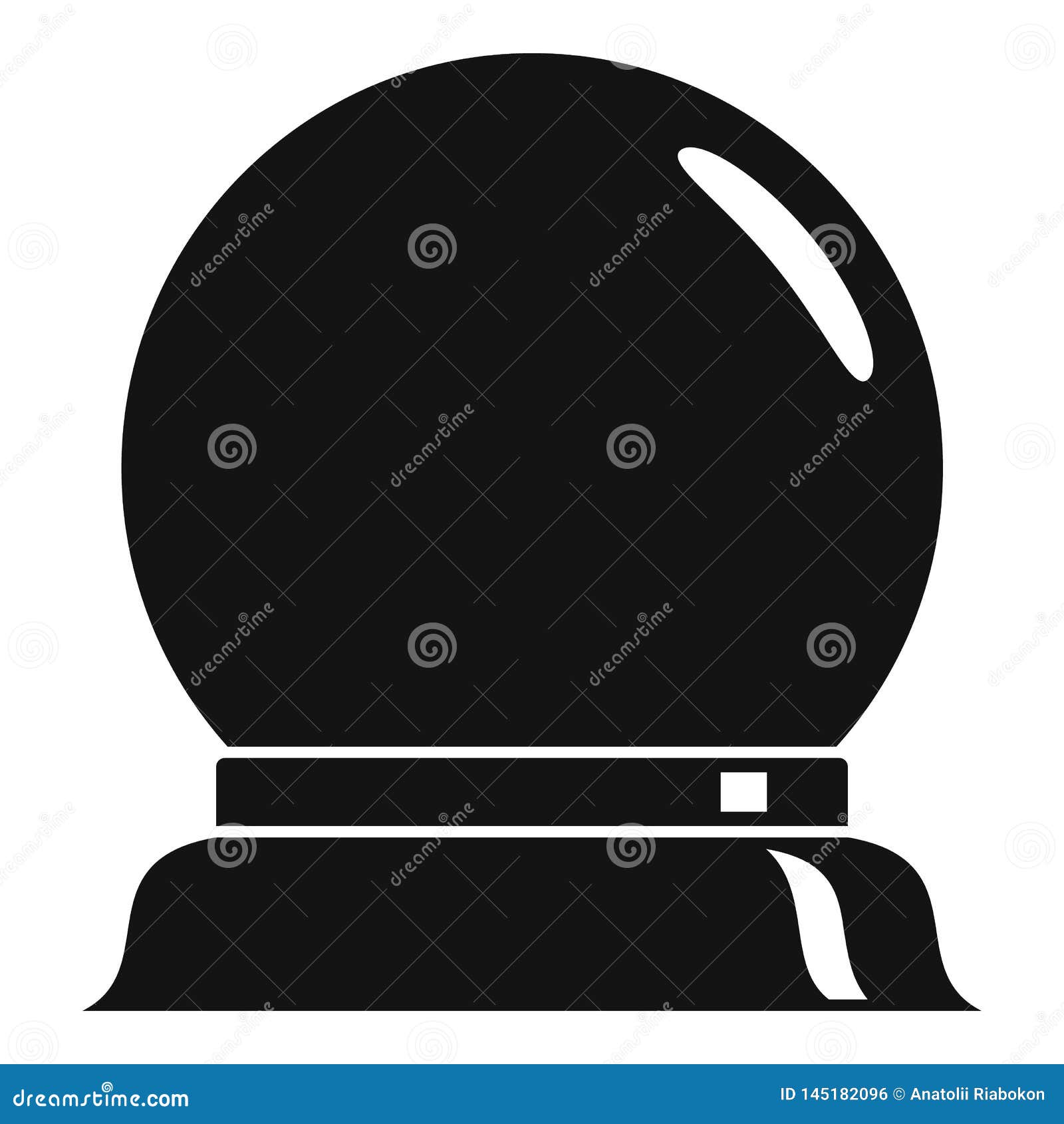 Magic Glass Ball Icon, Simple Style Stock Vector - Illustration of ...