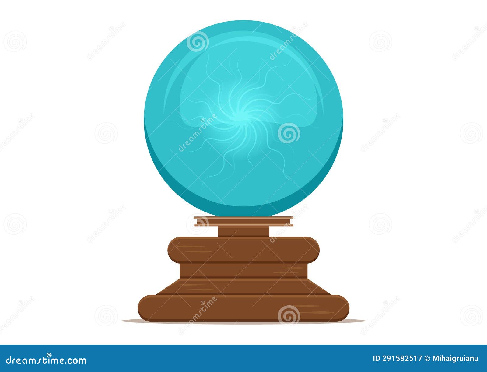 Magic Glass Ball Clipart Vector Flat Design Stock Vector - Illustration ...