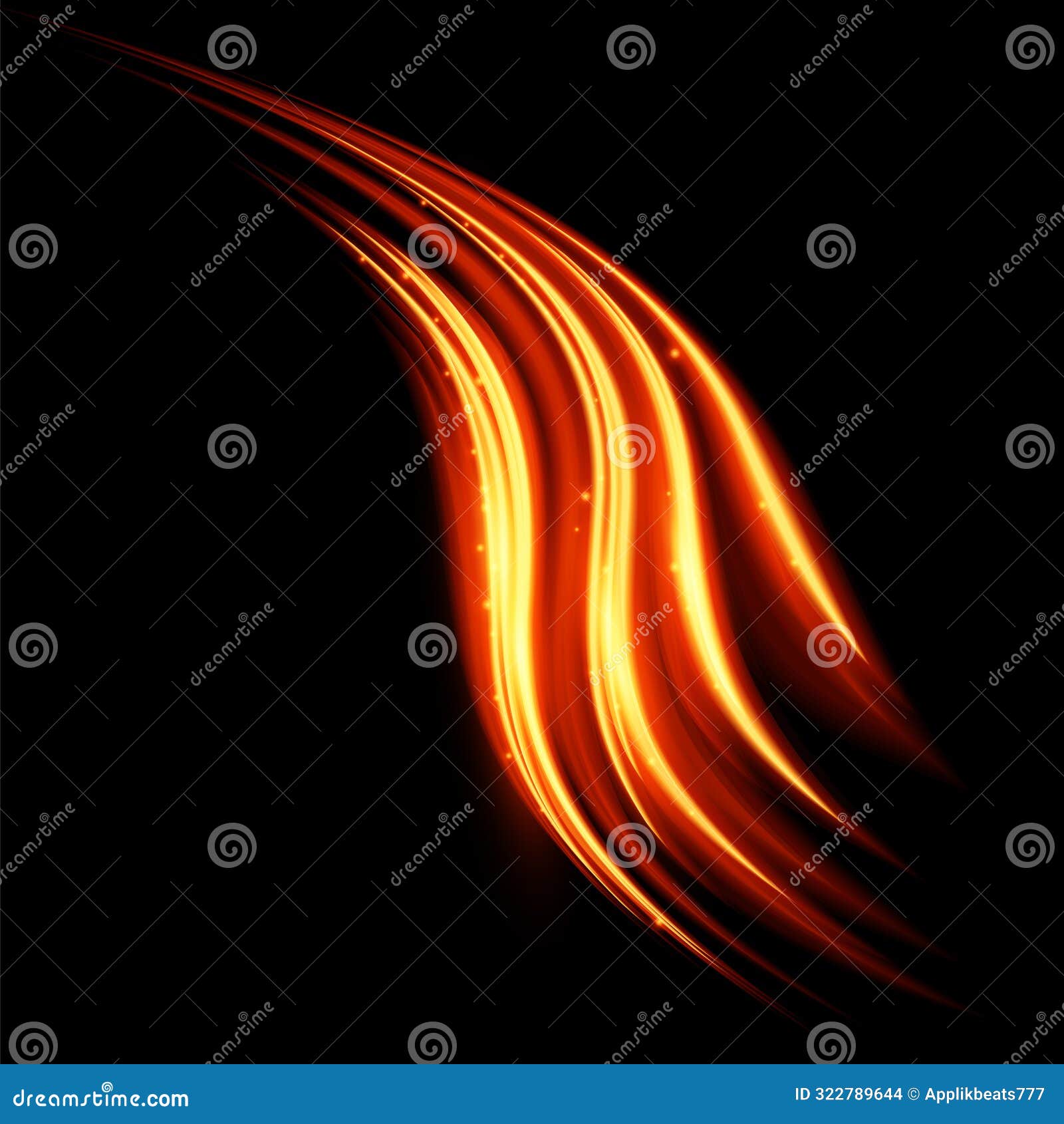 Magic Glowing Light Swirl Trail Trace Effect Stock Vector ...