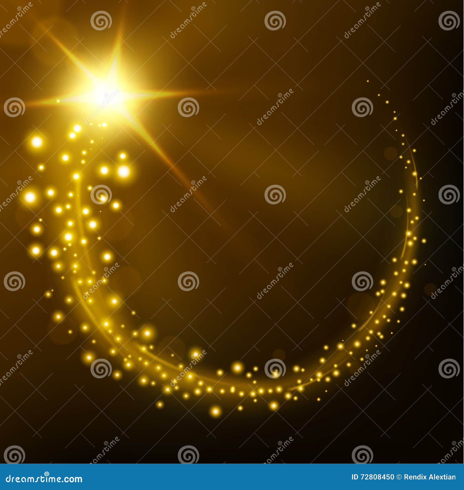 Magic Gold Light Half Rounded Background Stock Vector - Illustration of ...