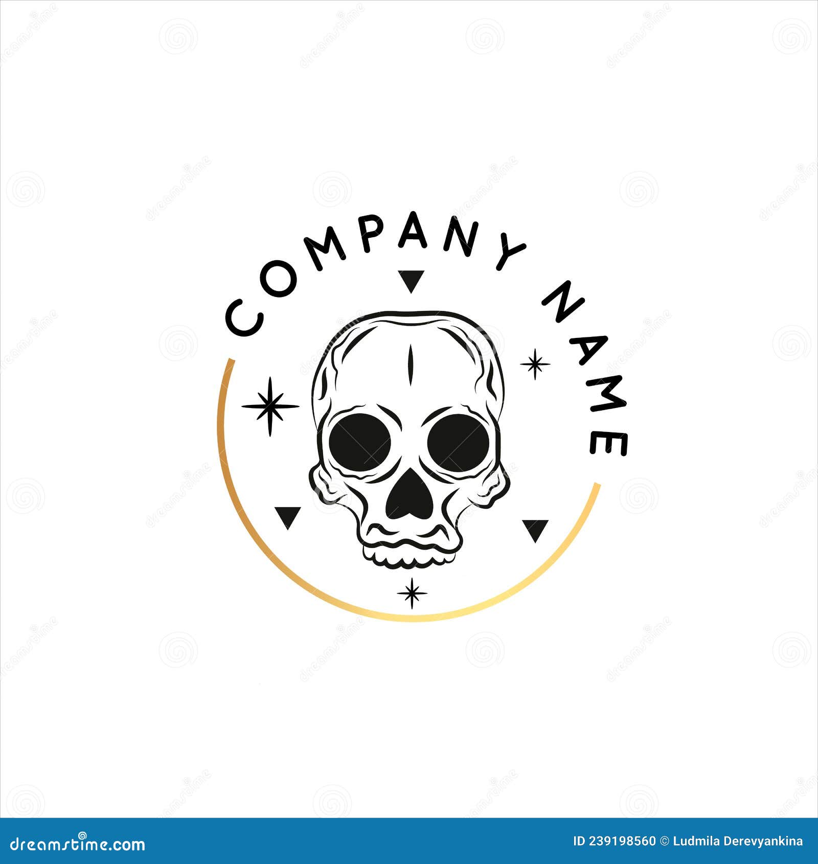 Magic Gold Logo. Mystical Composition. Boho Style and Esoteric. Stock ...