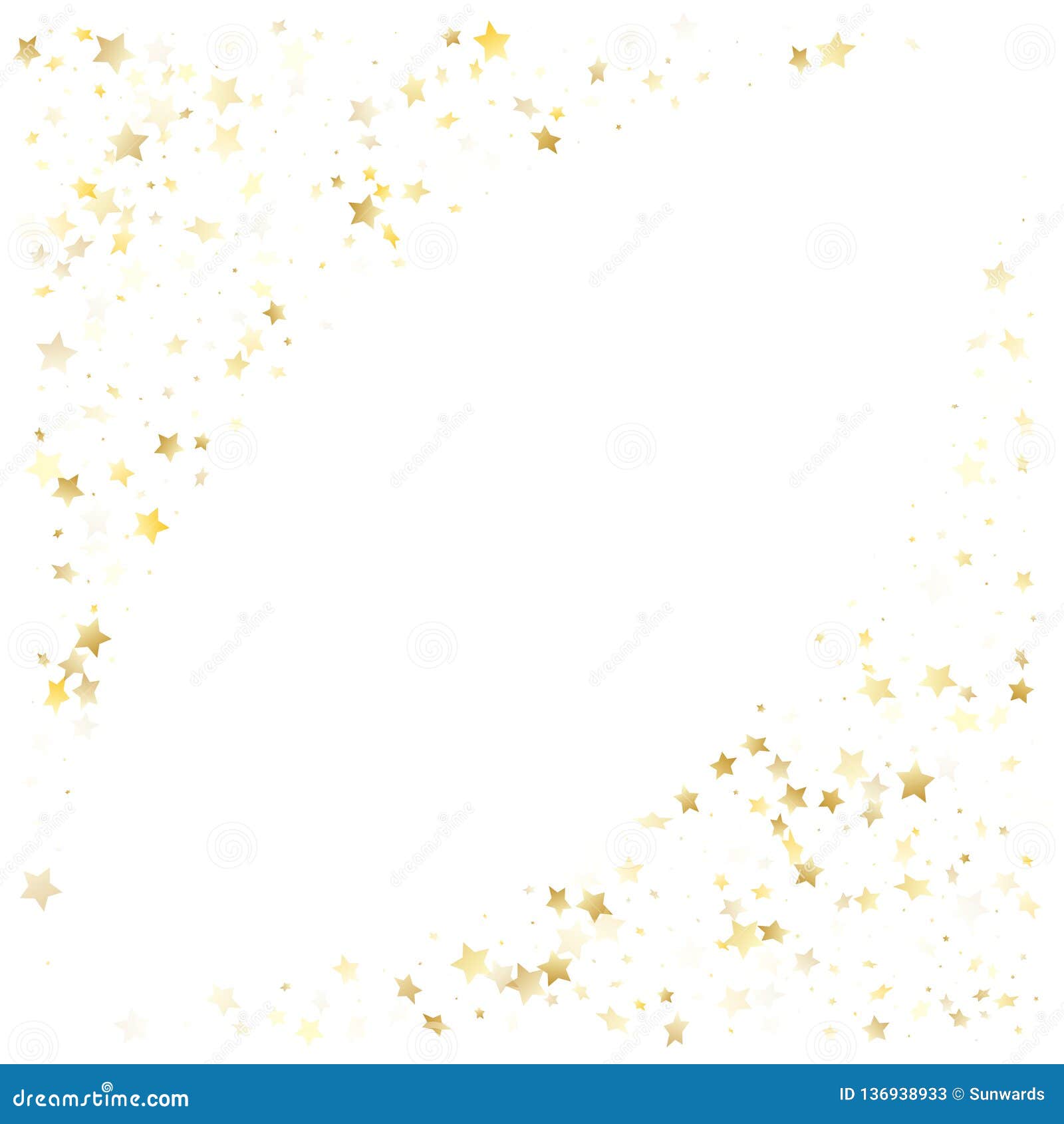 Magic Gold Sparkle Texture Vector Star Background. Stock Vector ...