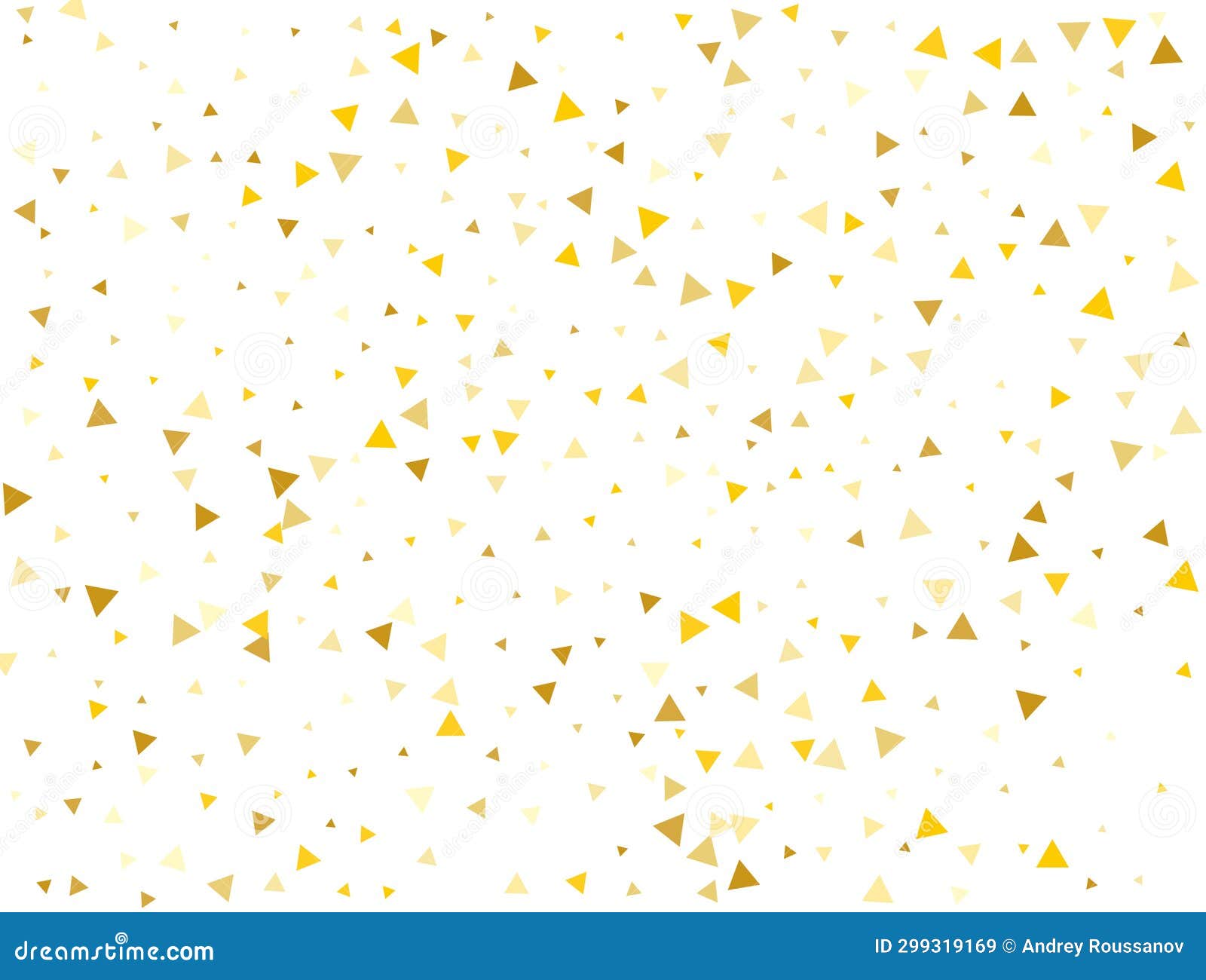 Magic Golden Triangular Confetti Background. Vector Illustration Stock ...