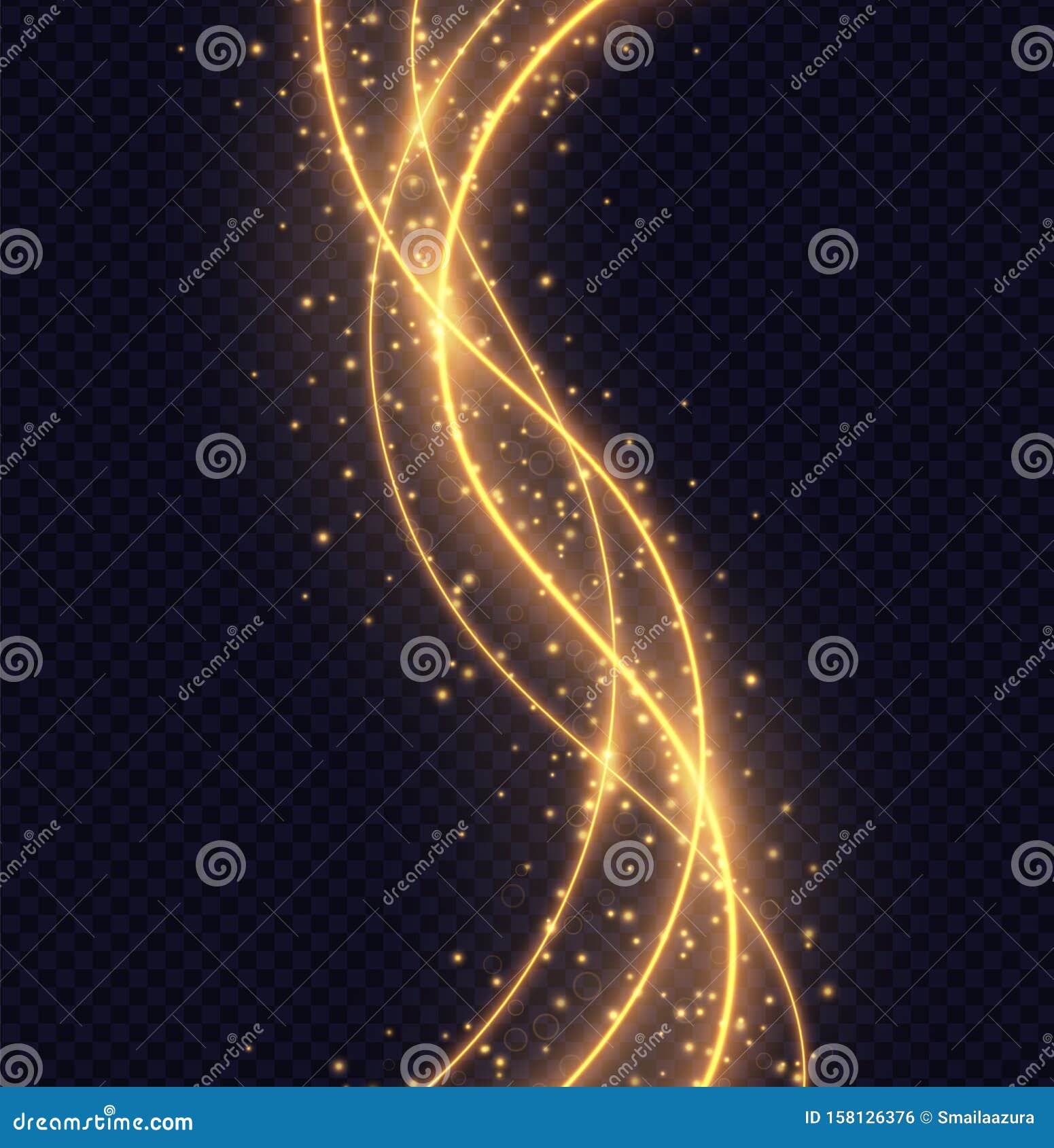 Magic Golden Light Effect. Shiny Star Burst Light With Gold Luxury ...