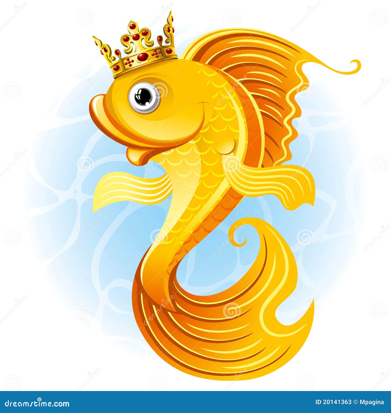 Magic goldfish stock vector. Illustration of animal, swimming - 20141363