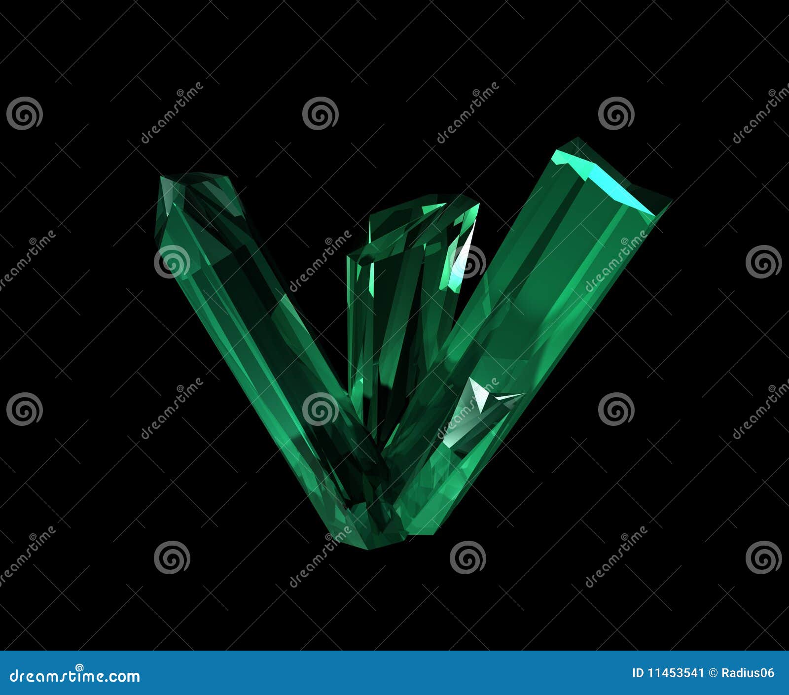 Magic green crystals stock illustration. Illustration of transparency ...