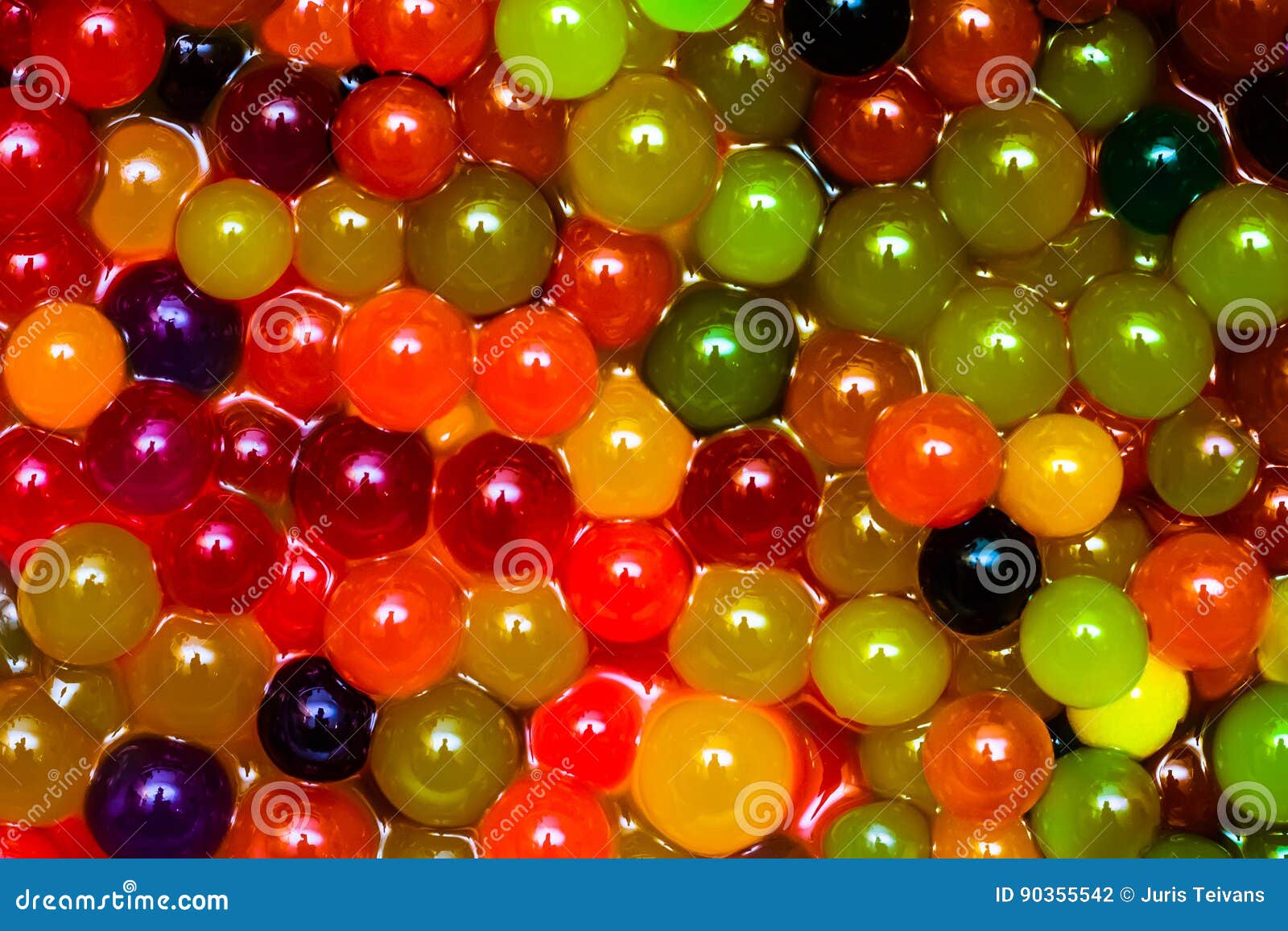 Magic Growing Colorful Jelly Balls Stock Photo - Image of texture ...