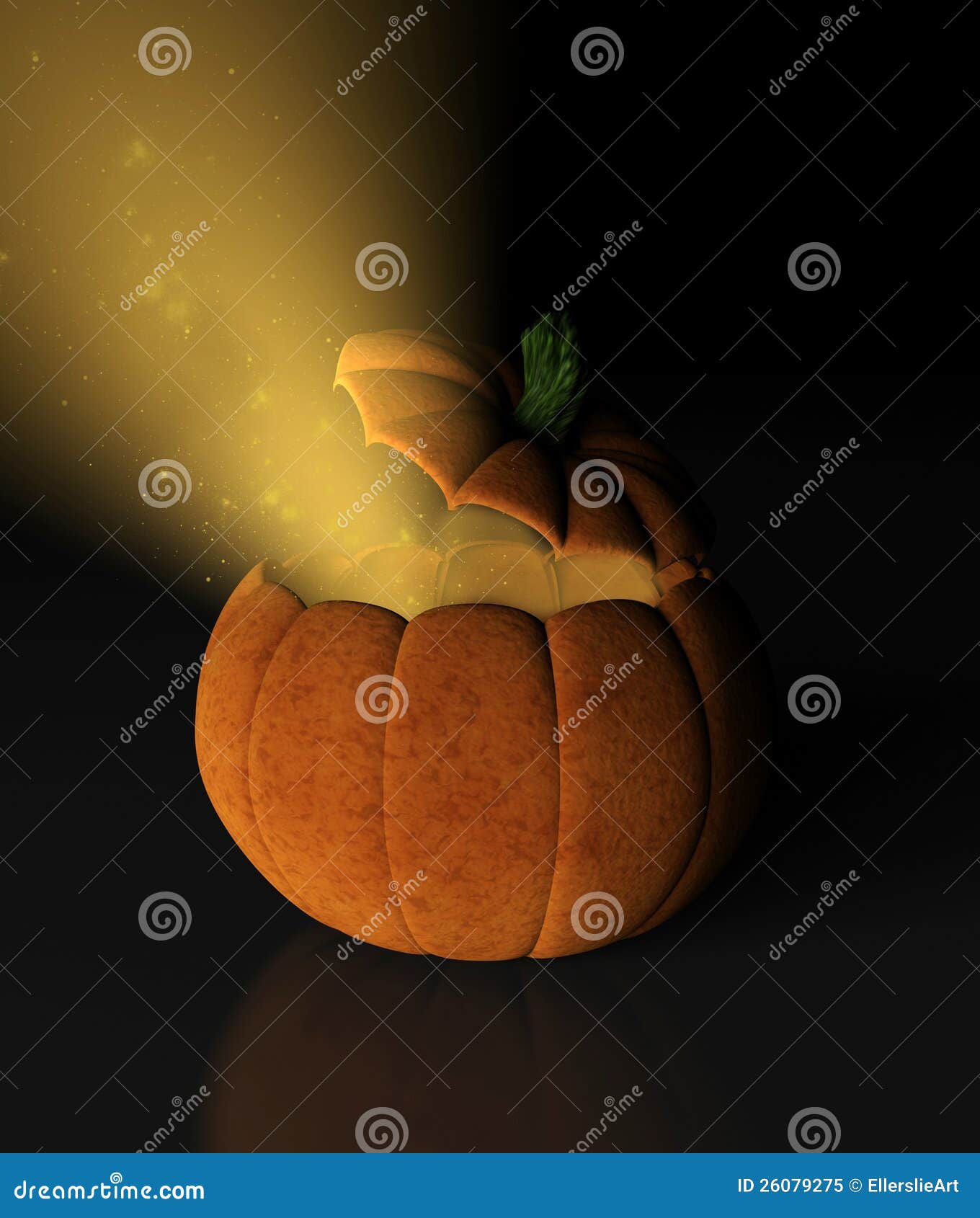 Magic Halloween pumpkin stock illustration. Illustration of tale - 26079275