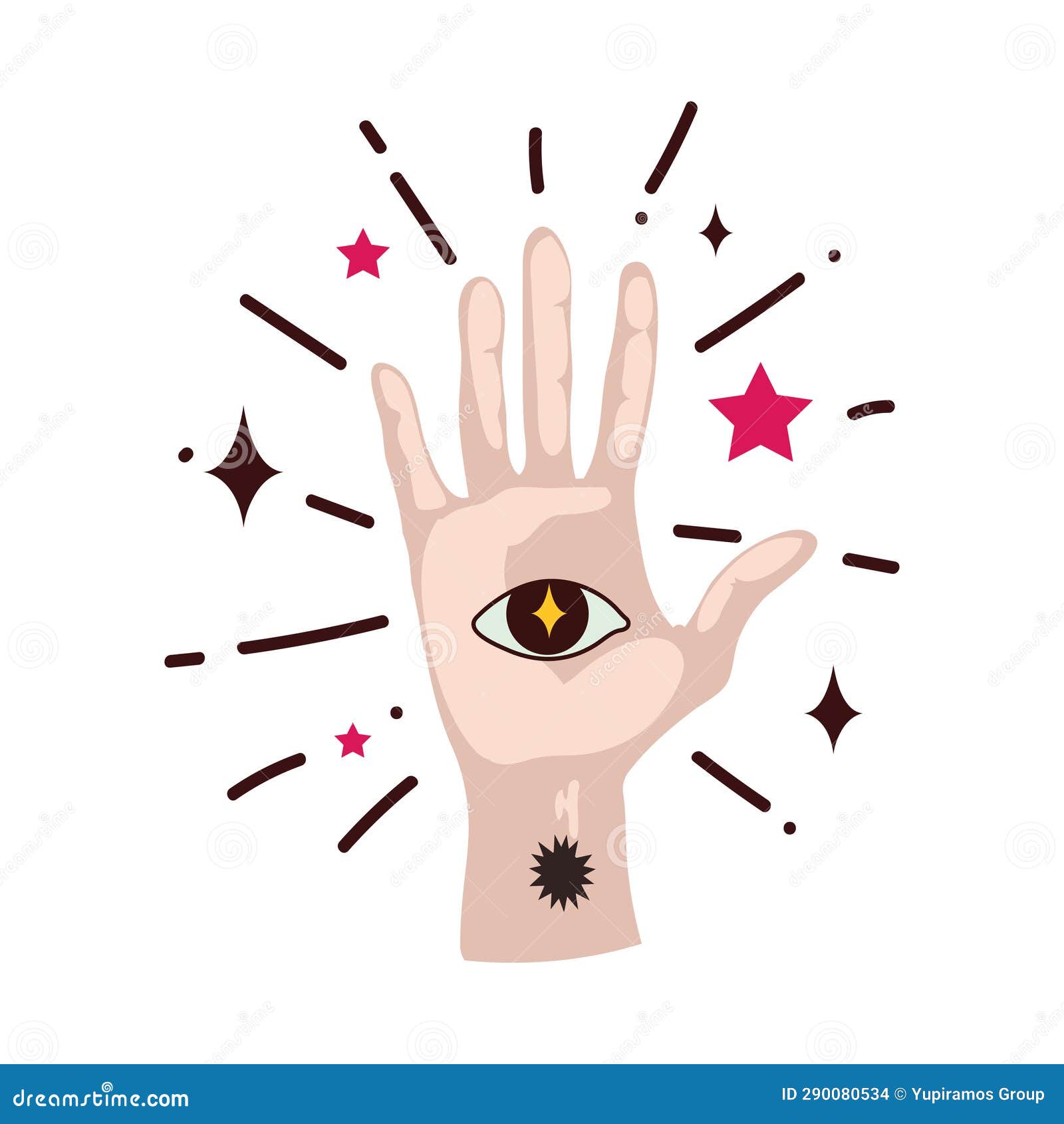 Magic hand design stock illustration. Illustration of esoteric - 290080534