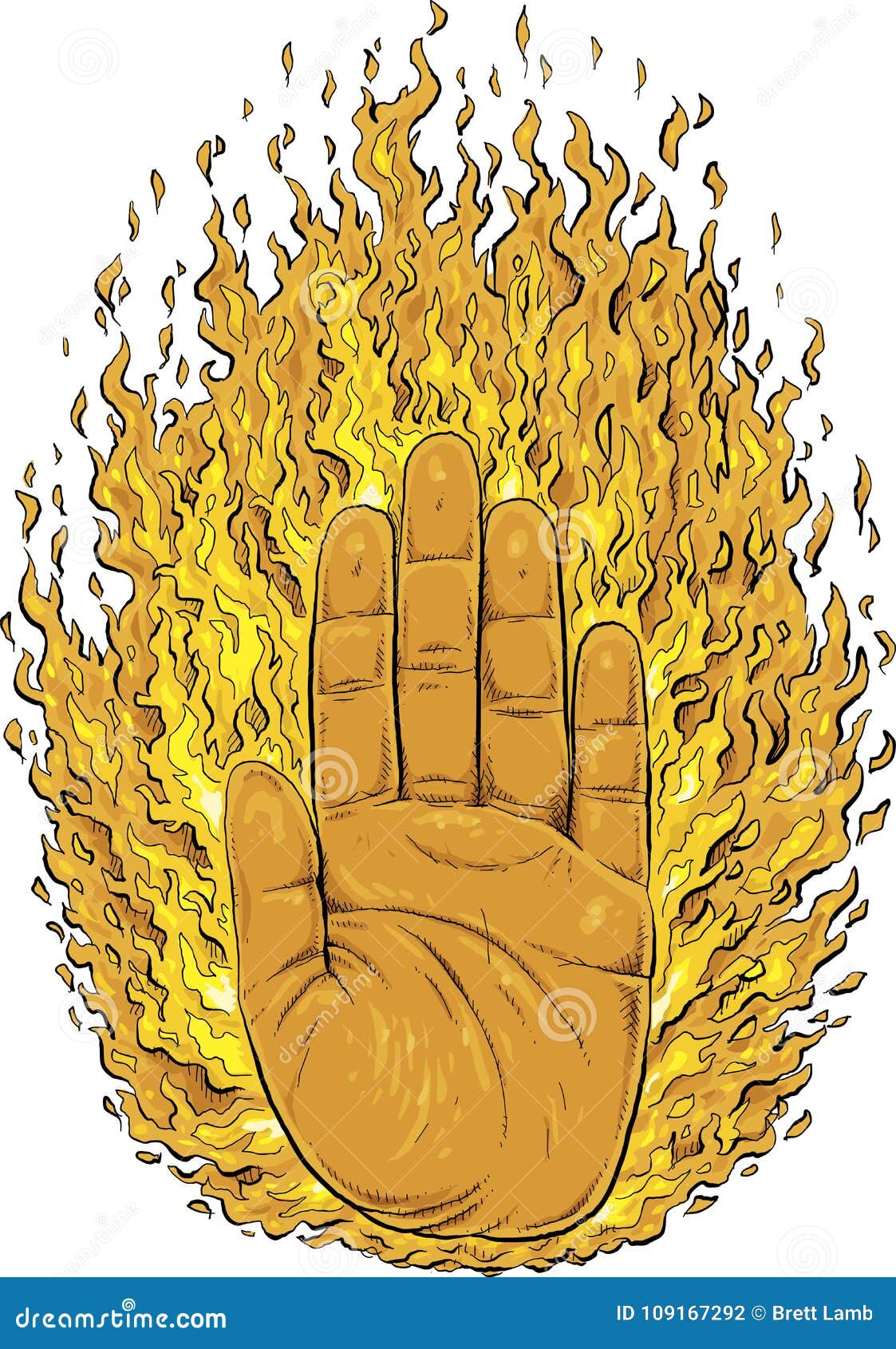 Magic Hand Fire stock vector. Illustration of danger - 109167292