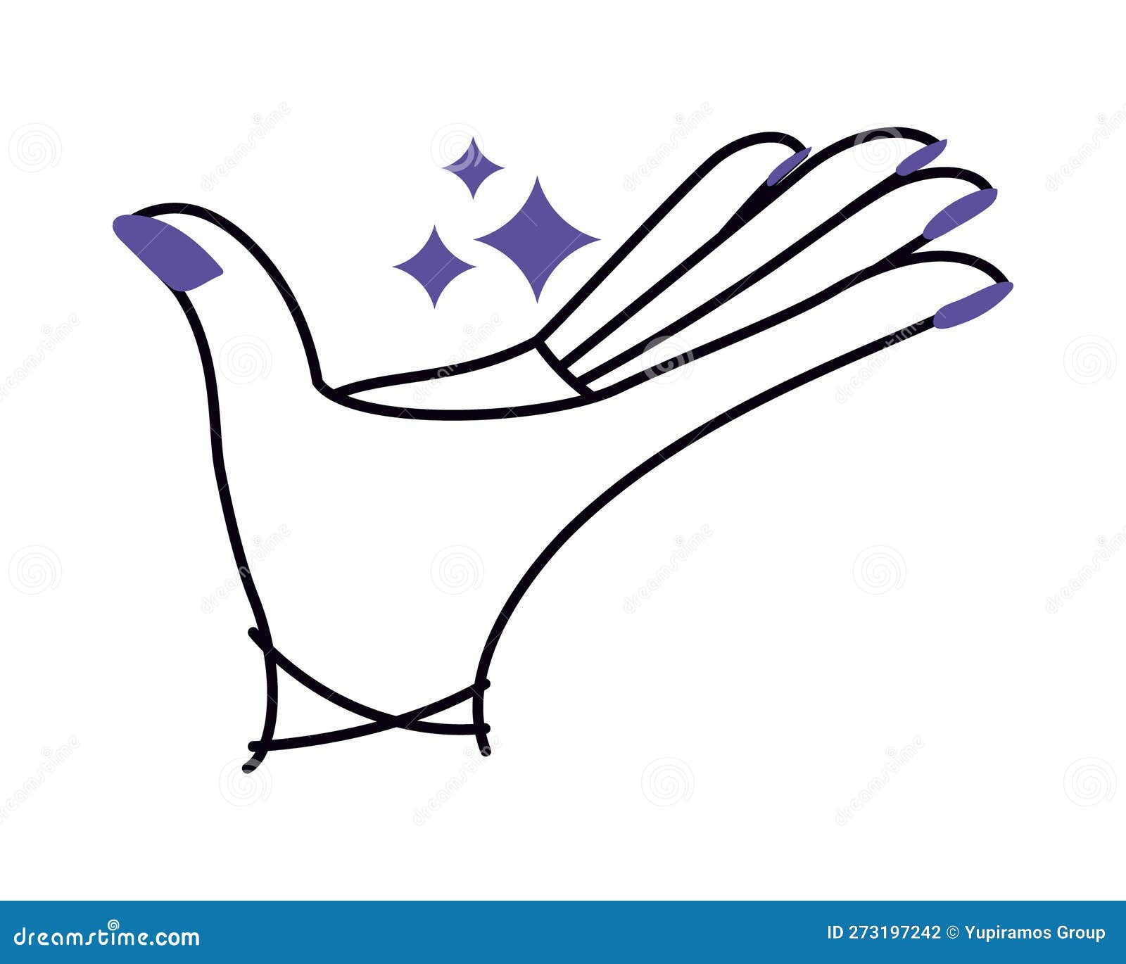 Magic hand icon stock vector. Illustration of esoteric - 273197242