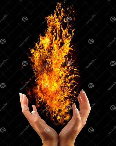 MAgic hands stock photo. Image of palm, flame, human - 14705392