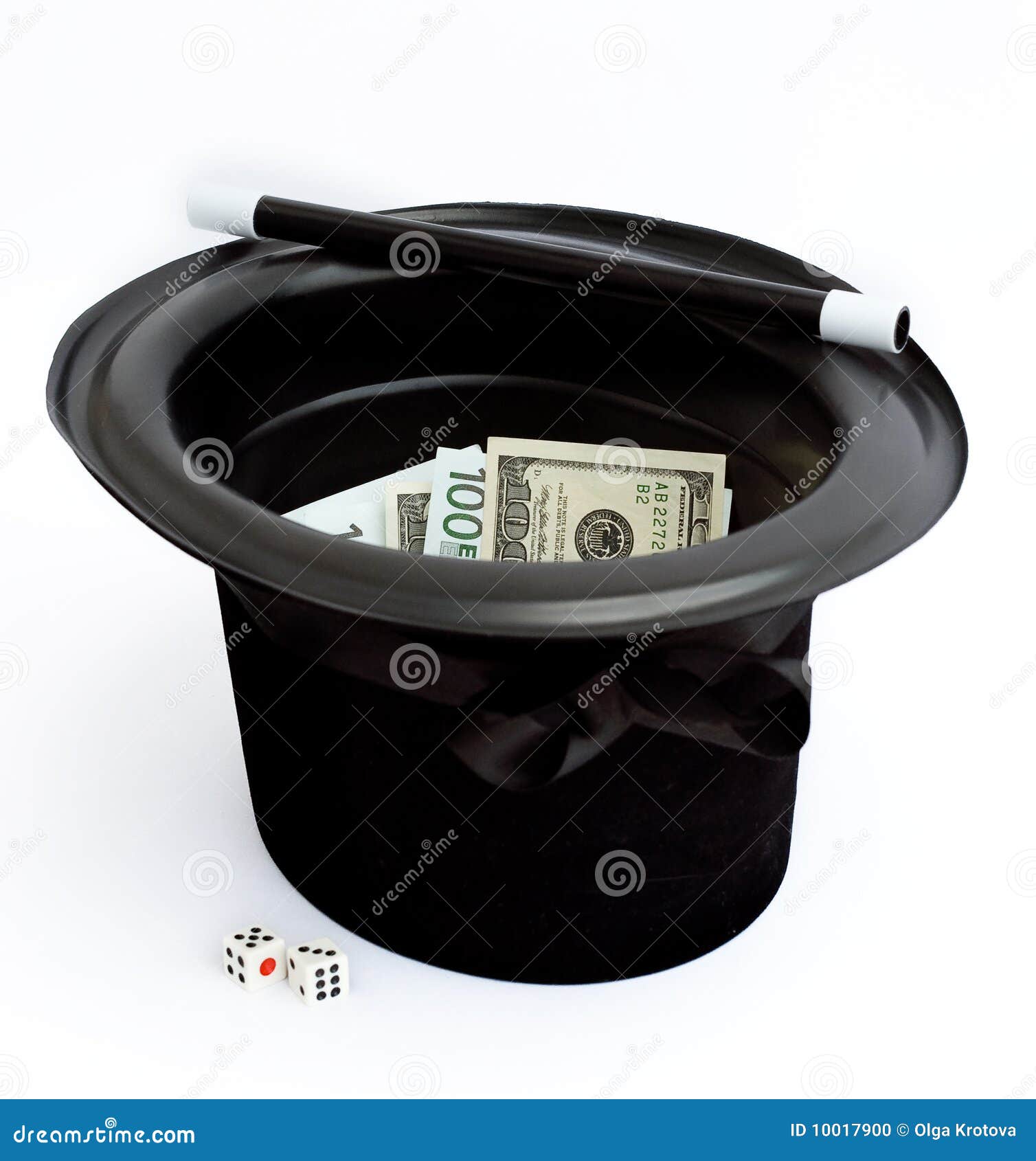 Magic hat stock photo. Image of hocus, dice, money, dealing - 10017900