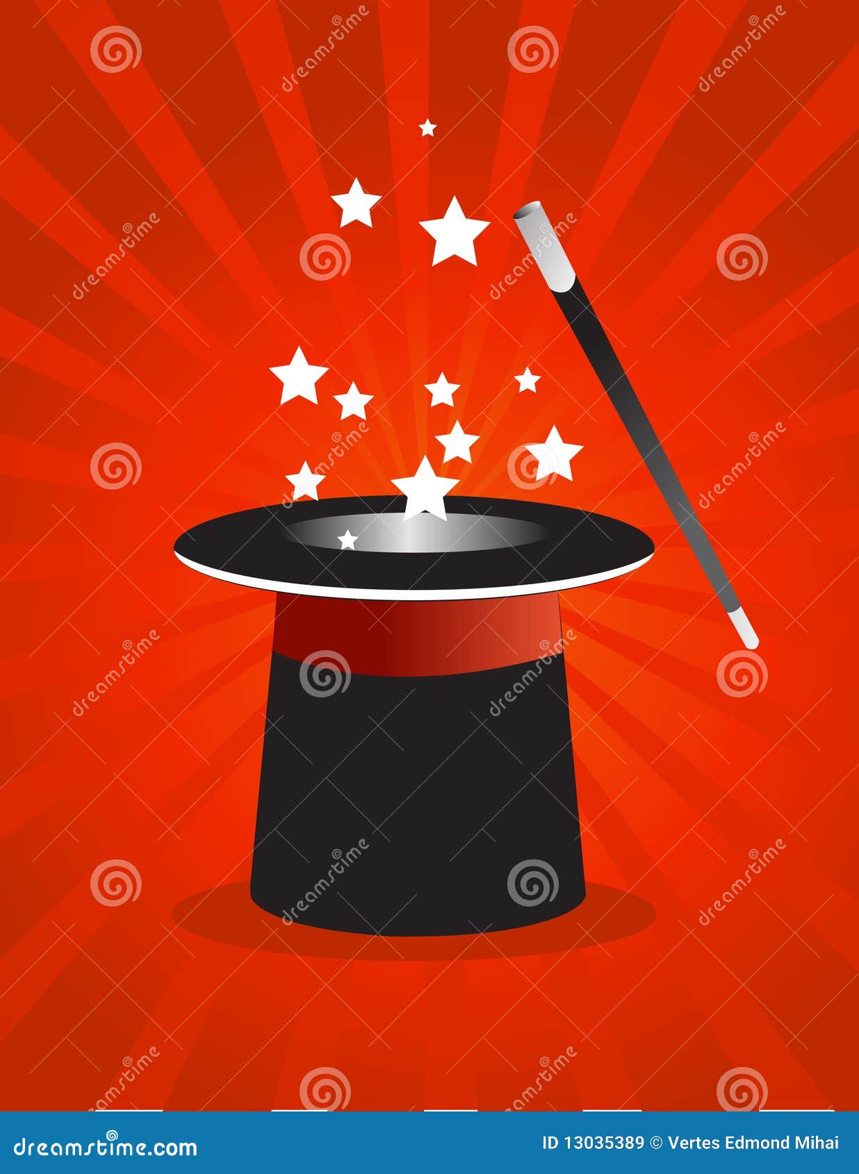 Magic hat stock vector. Illustration of show, empty, theater - 13035389