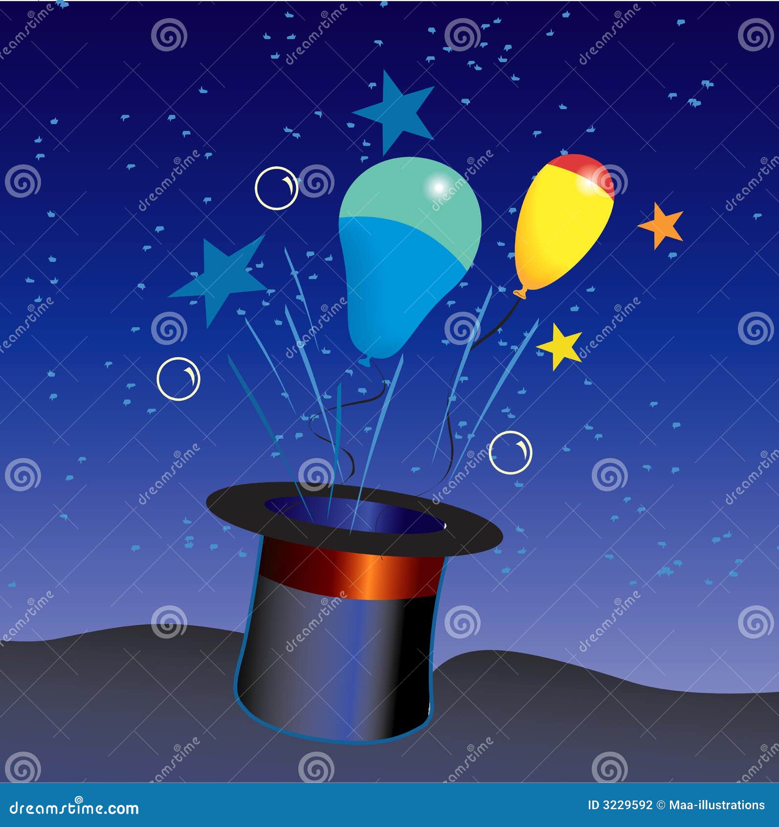 Magic hat stock illustration. Illustration of celebrate - 3229592