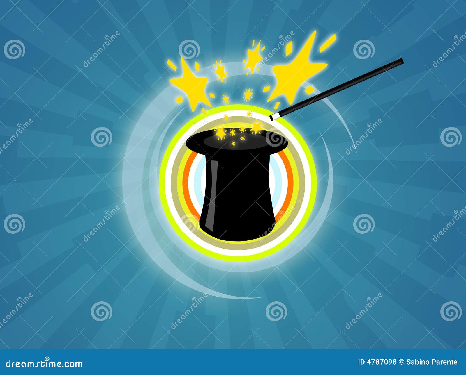 Magic hat stock illustration. Illustration of white, glow - 4787098