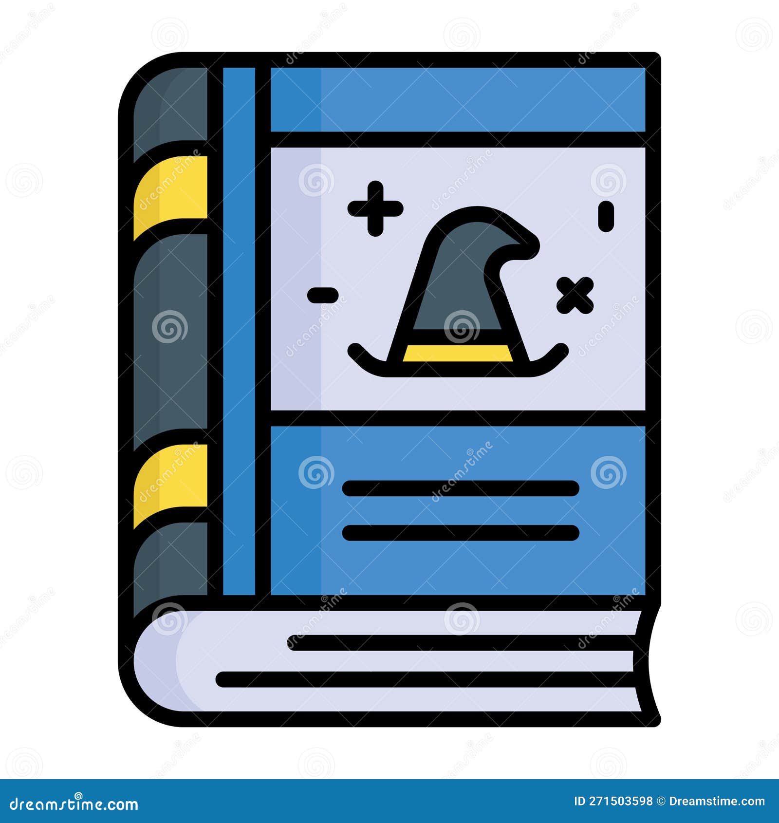 Magic Hat on Book Showing Concept of Magic Book Stock Vector ...