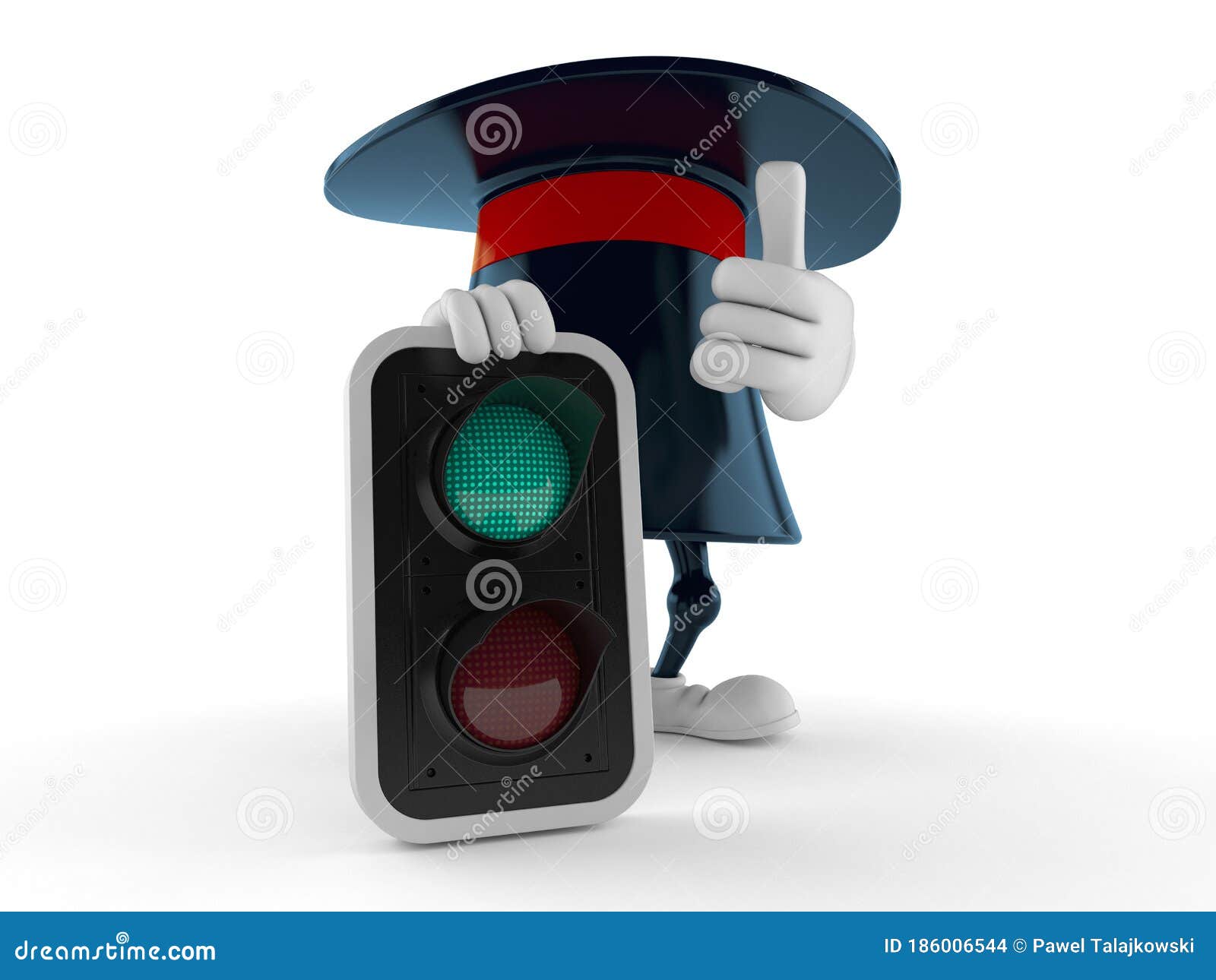 Magic Hat Character with Green Light Stock Illustration - Illustration ...