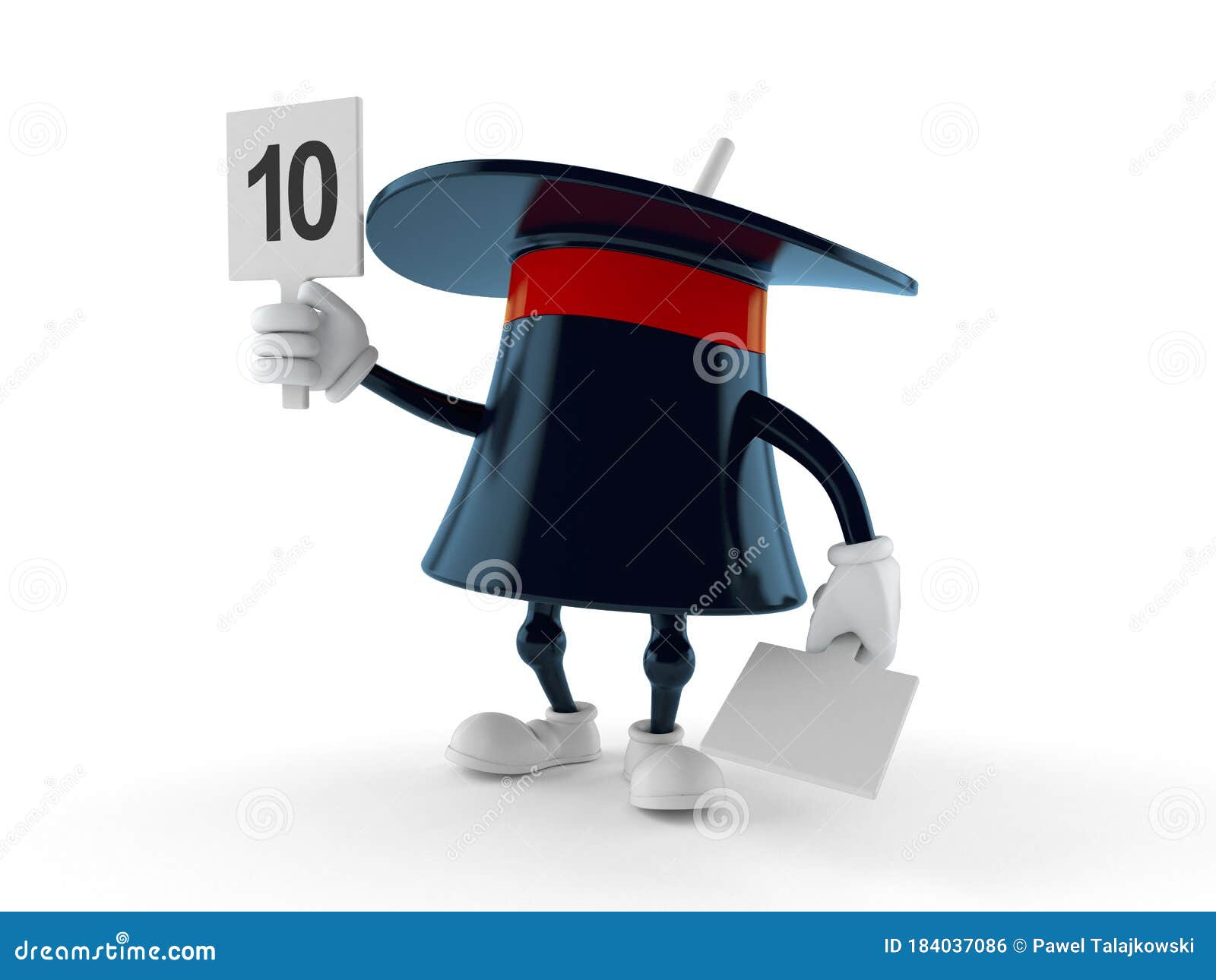 Magic Hat Character with Rating Number Stock Illustration ...