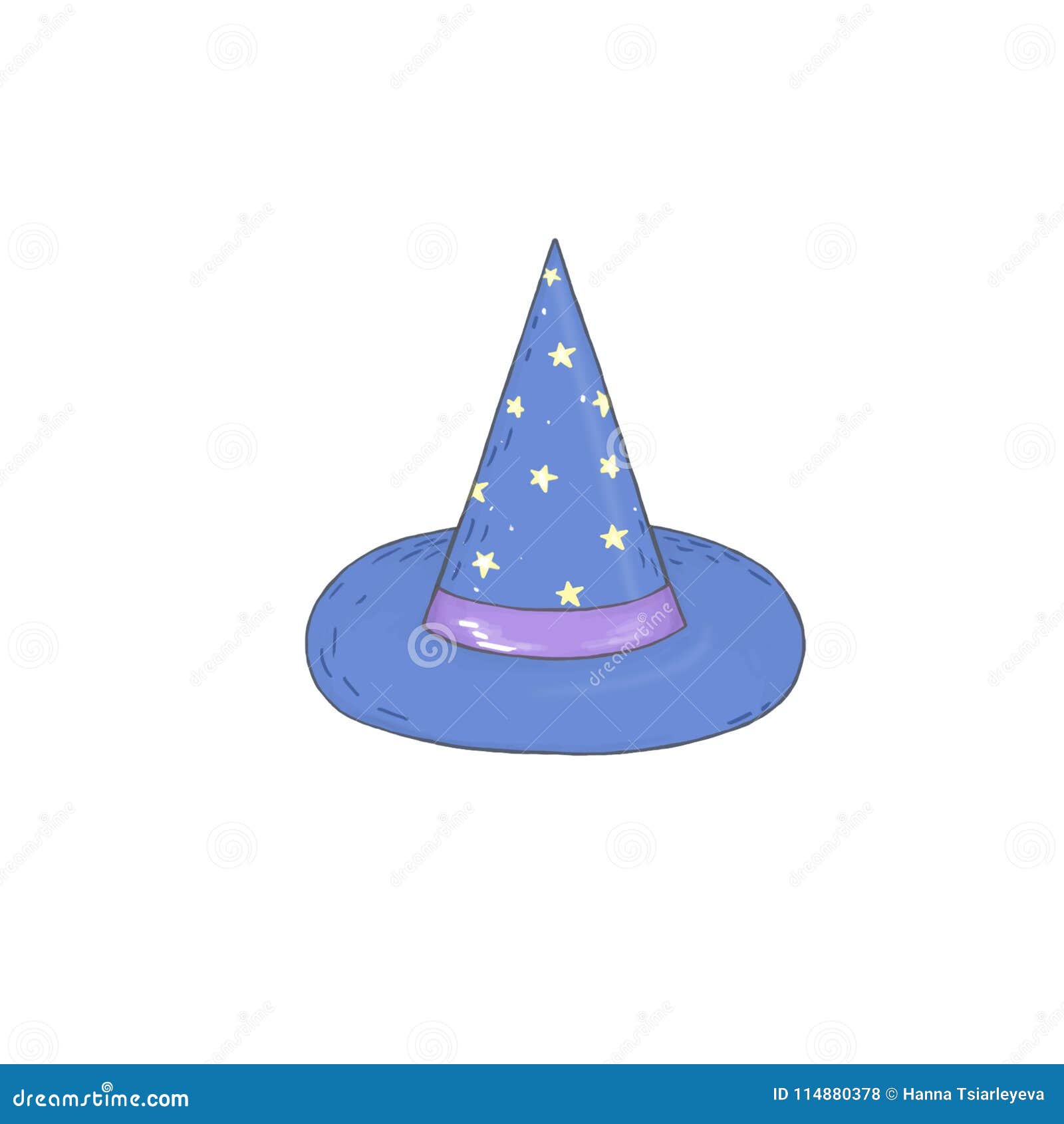 Magic Hat Digital Clip Art Blue Hat White Background Stock Illustration ...