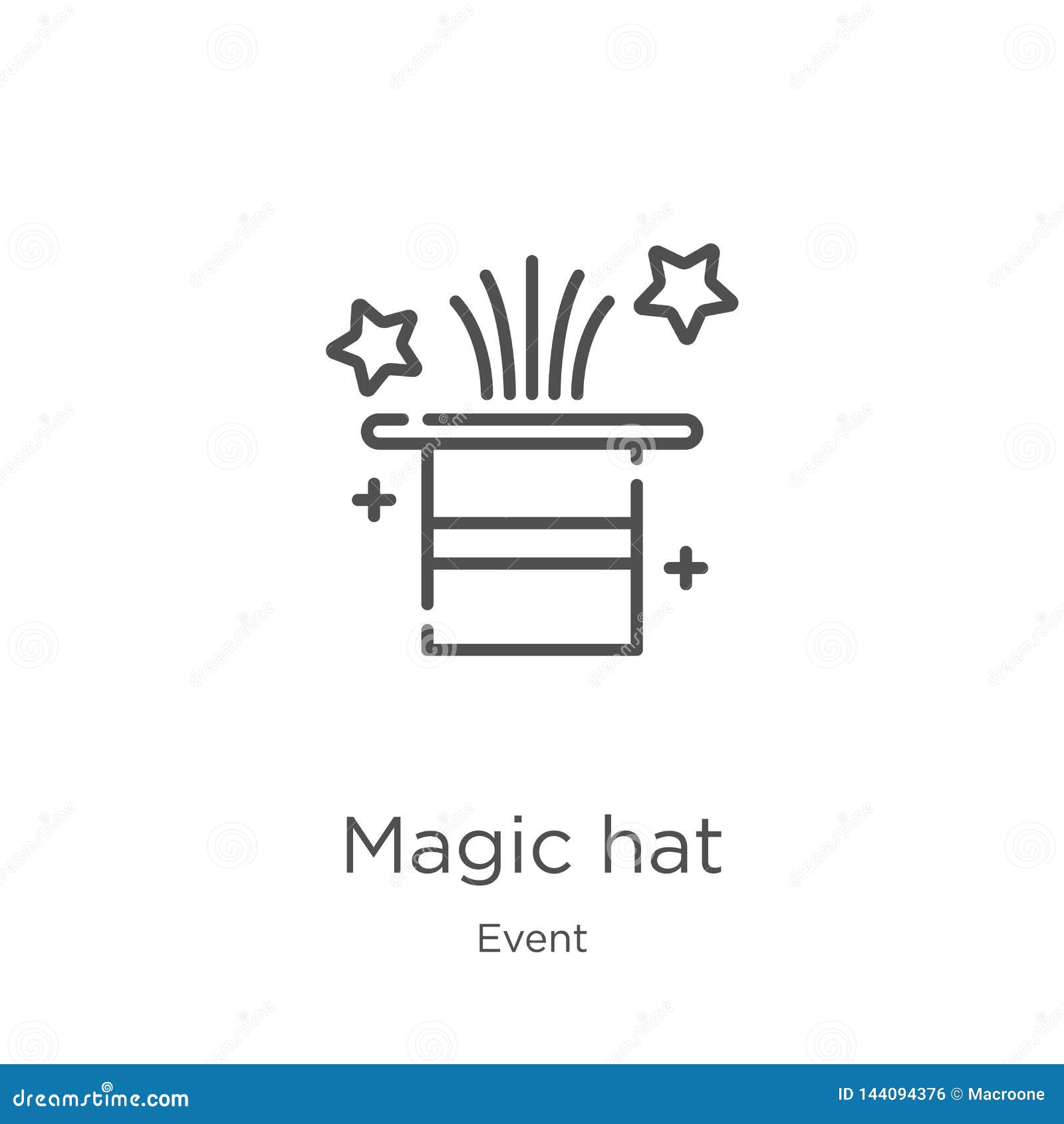 Magic Hat Icon Vector from Event Collection. Thin Line Magic Hat ...