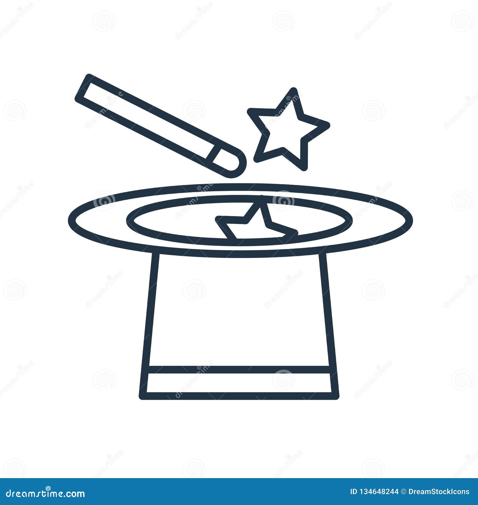Magic Hat Icon Vector Isolated on White Background, Magic Hat Sign ...