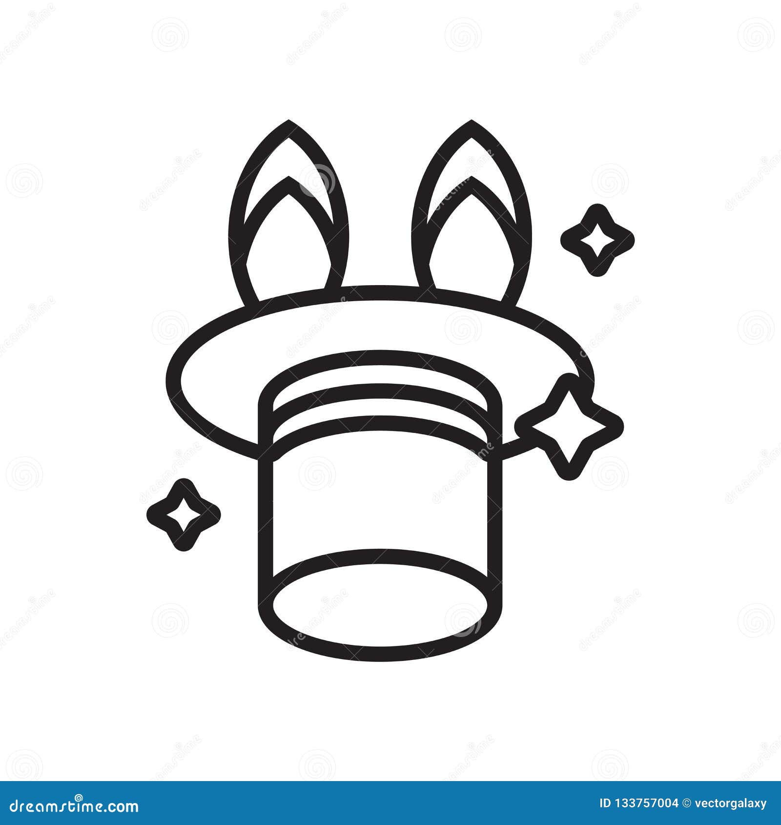 Magic Hat Icon Vector Sign and Symbol Isolated on White Background ...