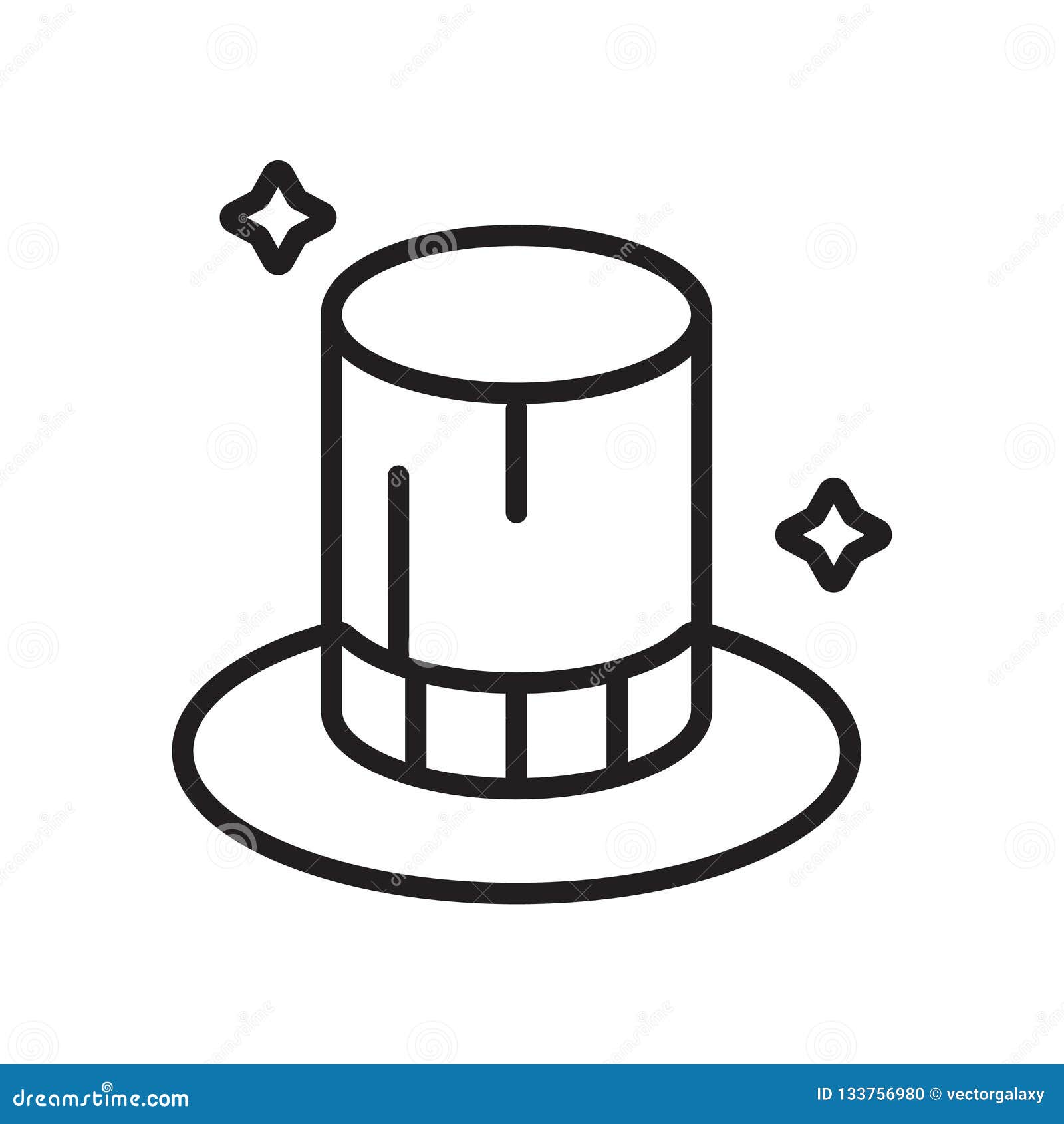 Magic Hat Icon Vector Sign and Symbol Isolated on White Background ...