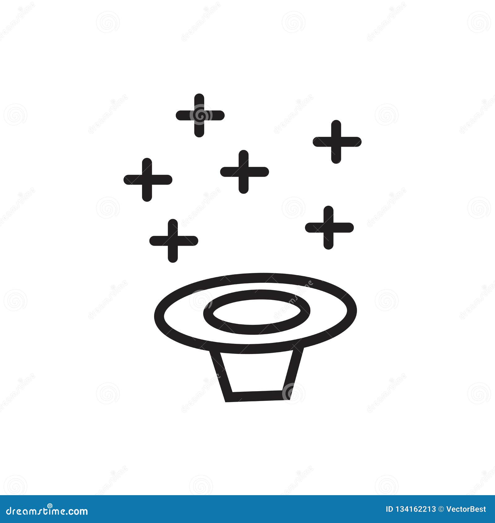 Magic Hat Icon Vector Sign and Symbol Isolated on White Background ...