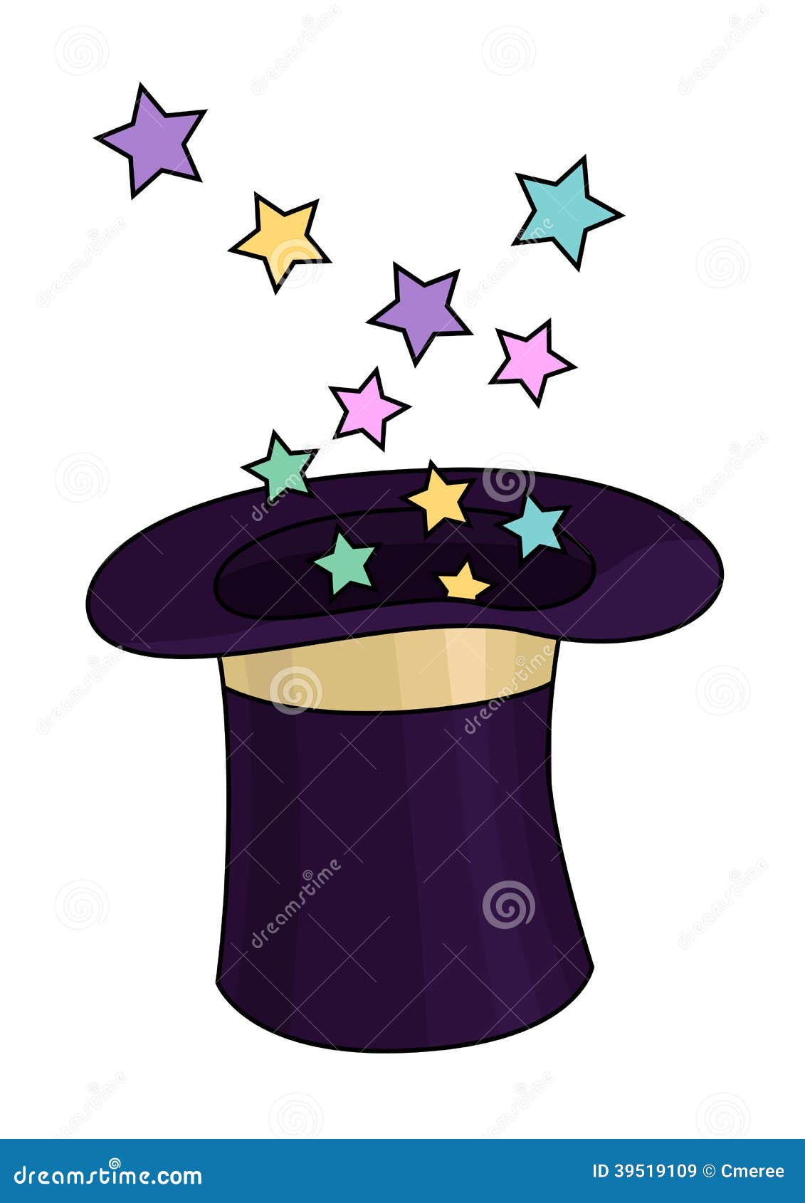 Magic hat stock vector. Illustration of cartoon, circus - 39519109