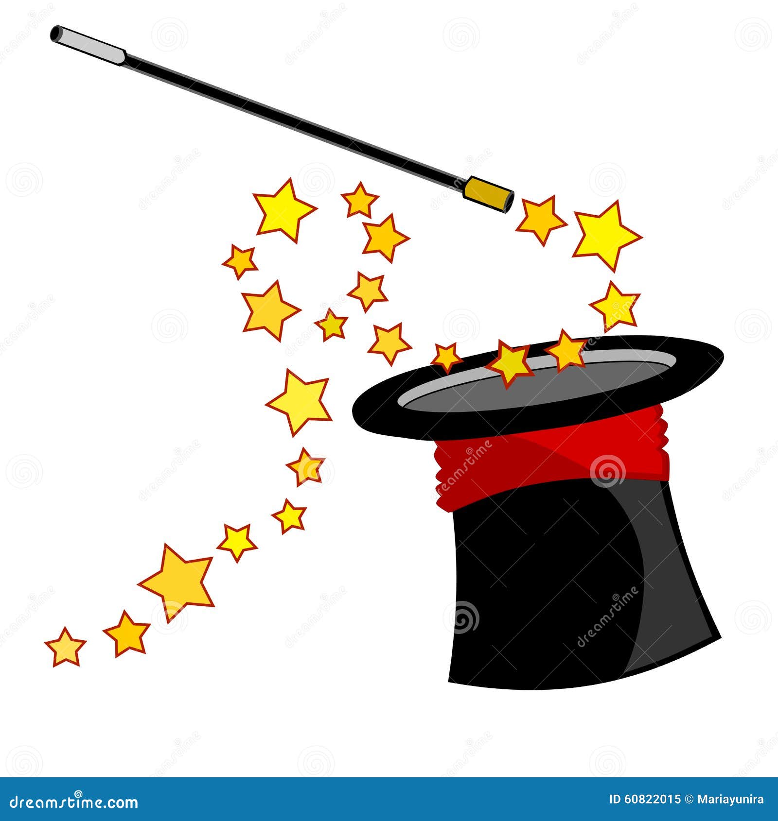 Magic hat isolated stock illustration. Illustration of concept - 60822015