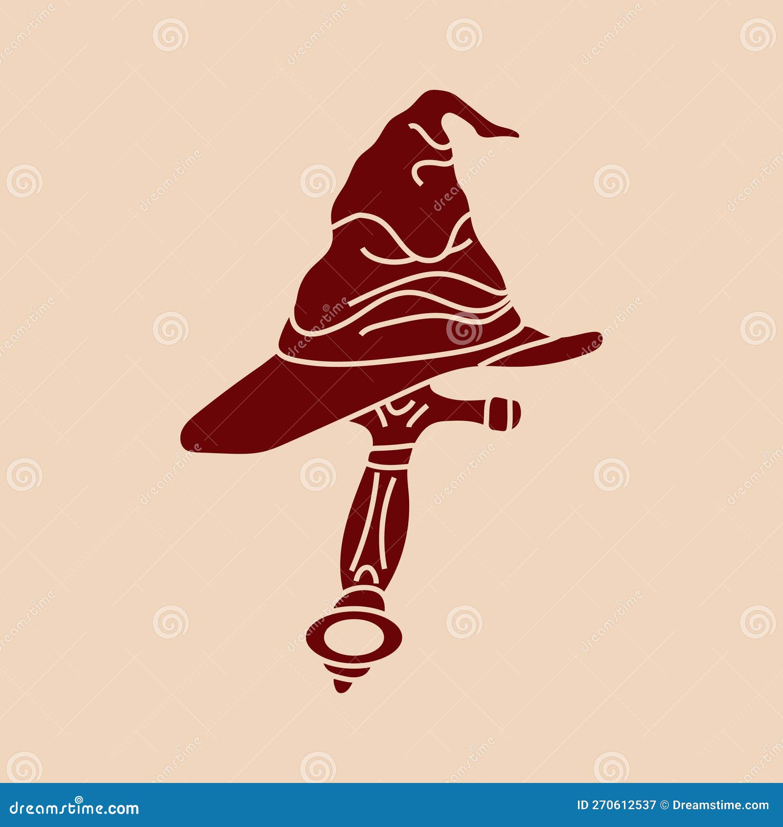 A Magic Hat with a Magic Sword. Hand Drawn Vector Illustration Stock ...
