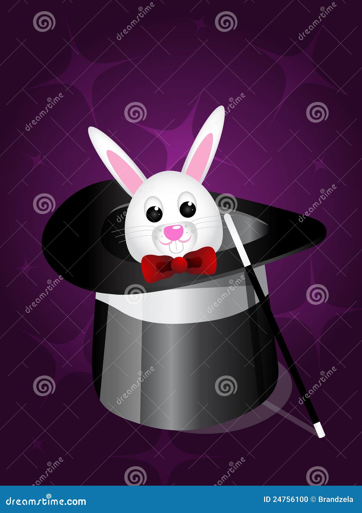 Magic hat and rabbit stock illustration. Illustration of merlin - 24756100