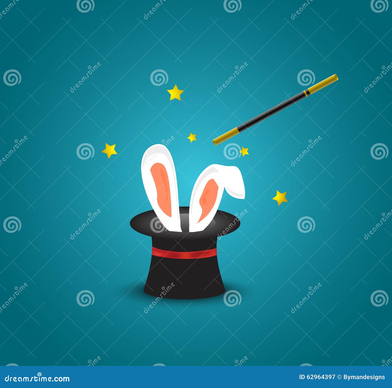 Magic Hat With Rabbit Ears.Magic Trick With Rabbit Ears Appear From The ...