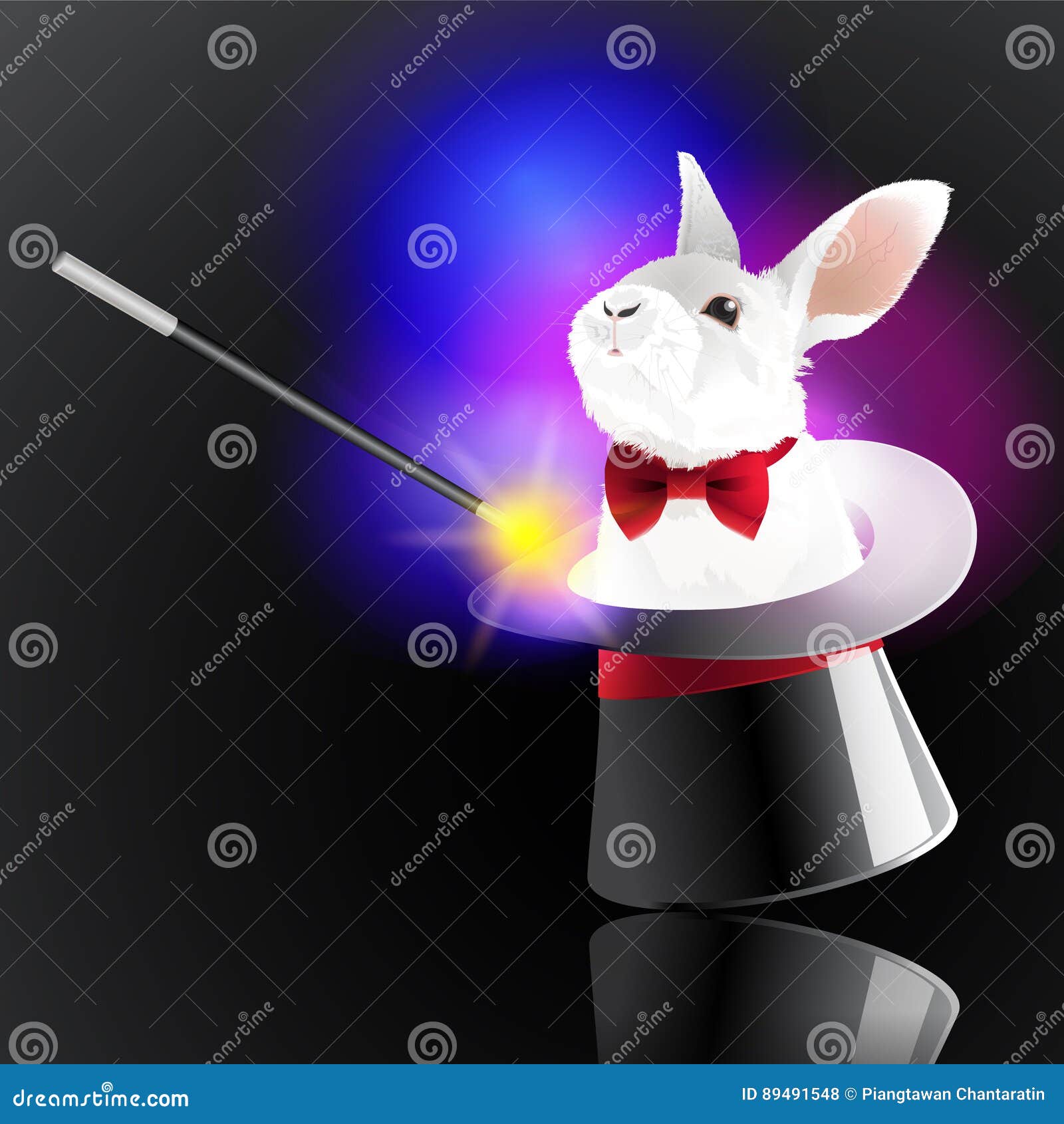 Rabbit Acting In Boring Time, Vector Cartoon | CartoonDealer.com #215730470