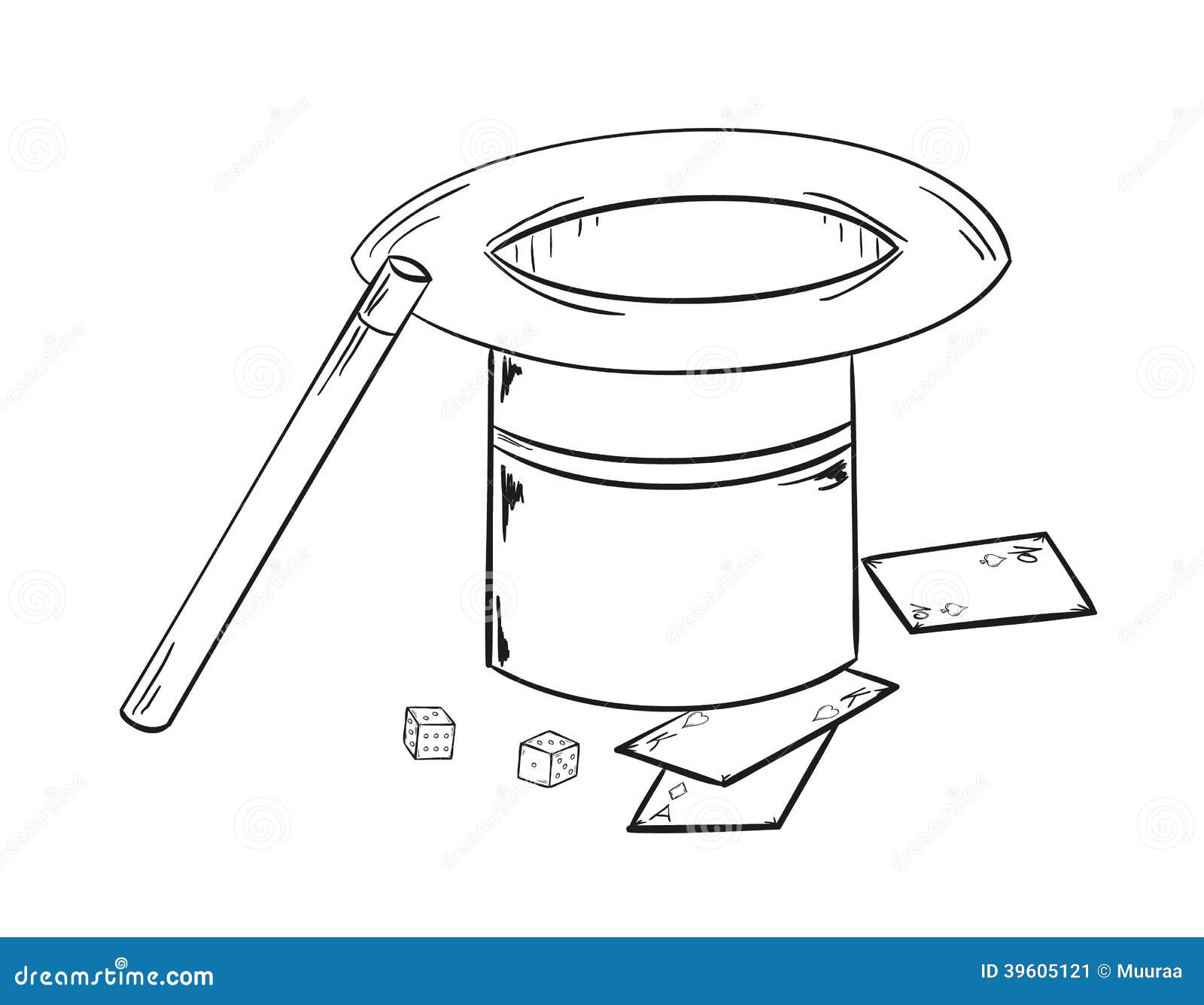 Magic hat stock illustration. Illustration of sketch - 39605121