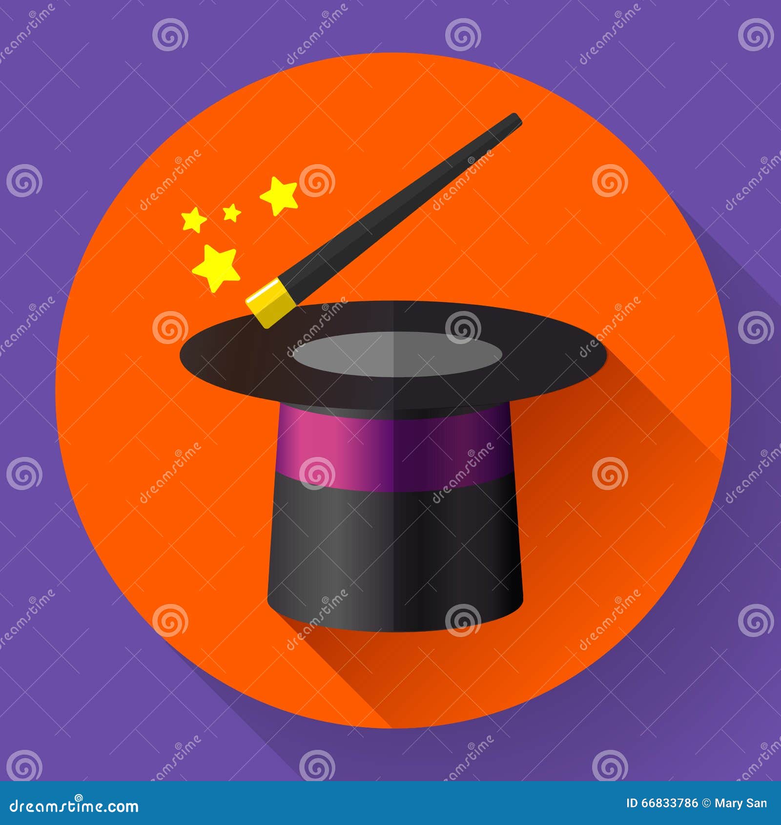 Magic Hat with Some Magic Floating Around. Stock Illustration ...