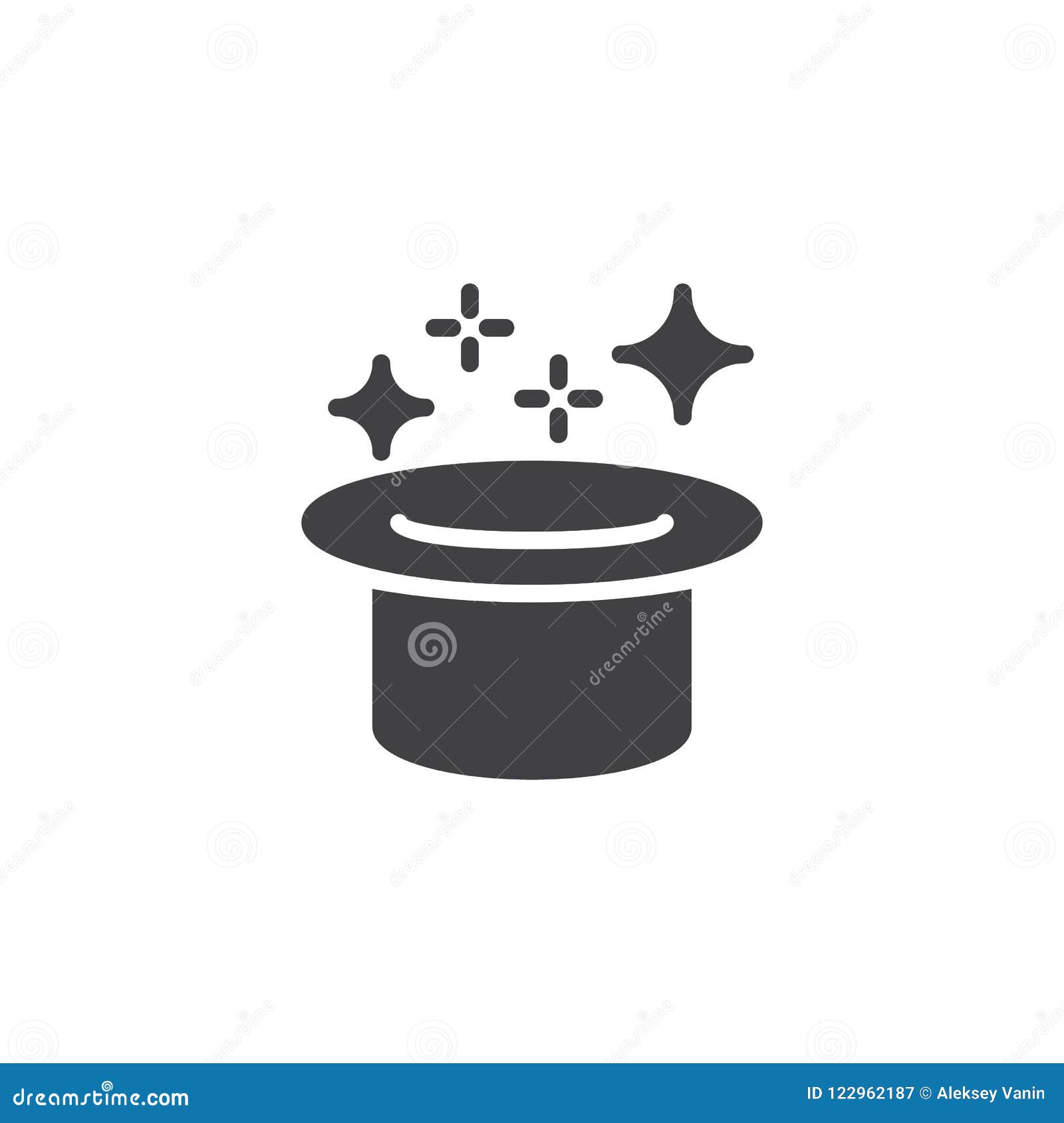 Magic hat vector icon stock vector. Illustration of abstract - 122962187