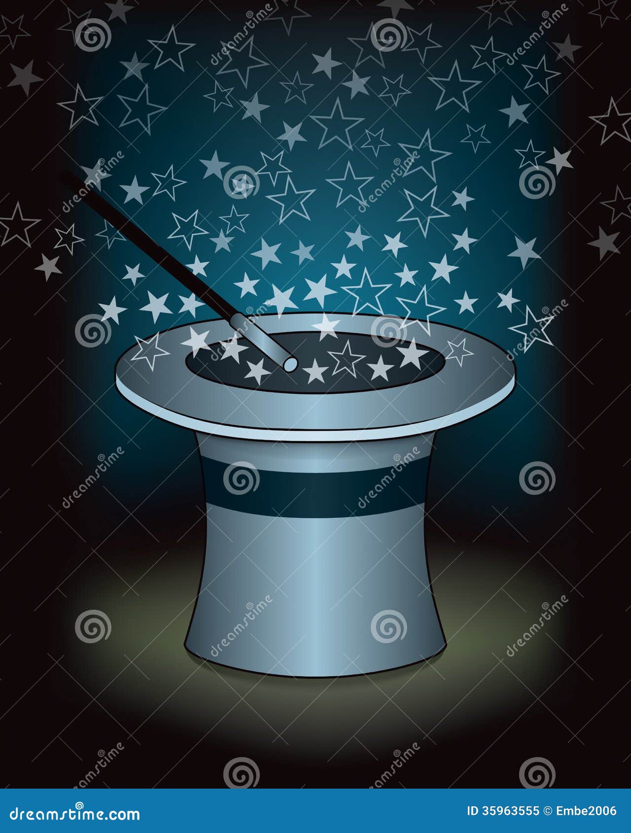 Magic Hat stock vector. Illustration of magical, performance - 35963555