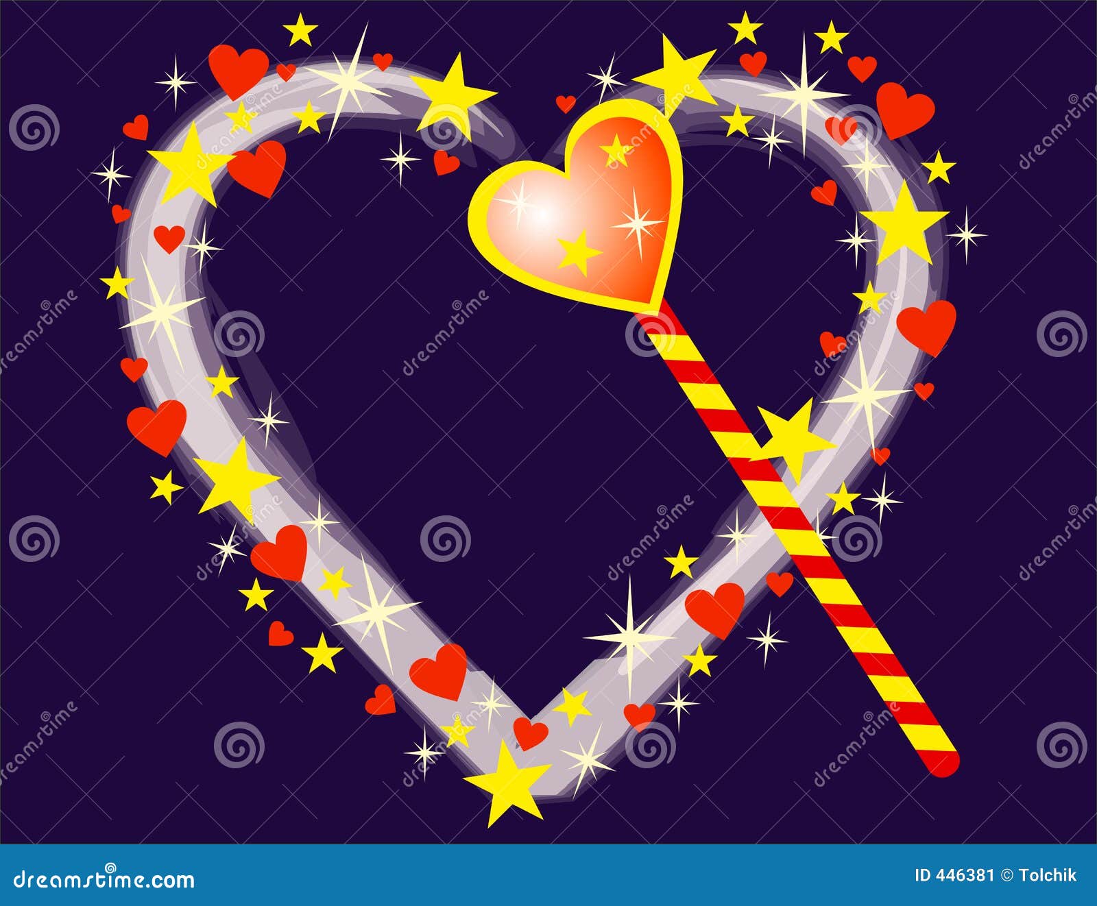 Magic heart, vector stock vector. Illustration of poster - 446381