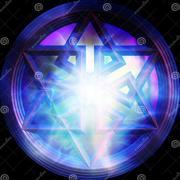 Magic Hexagram stock illustration. Illustration of star - 45901205