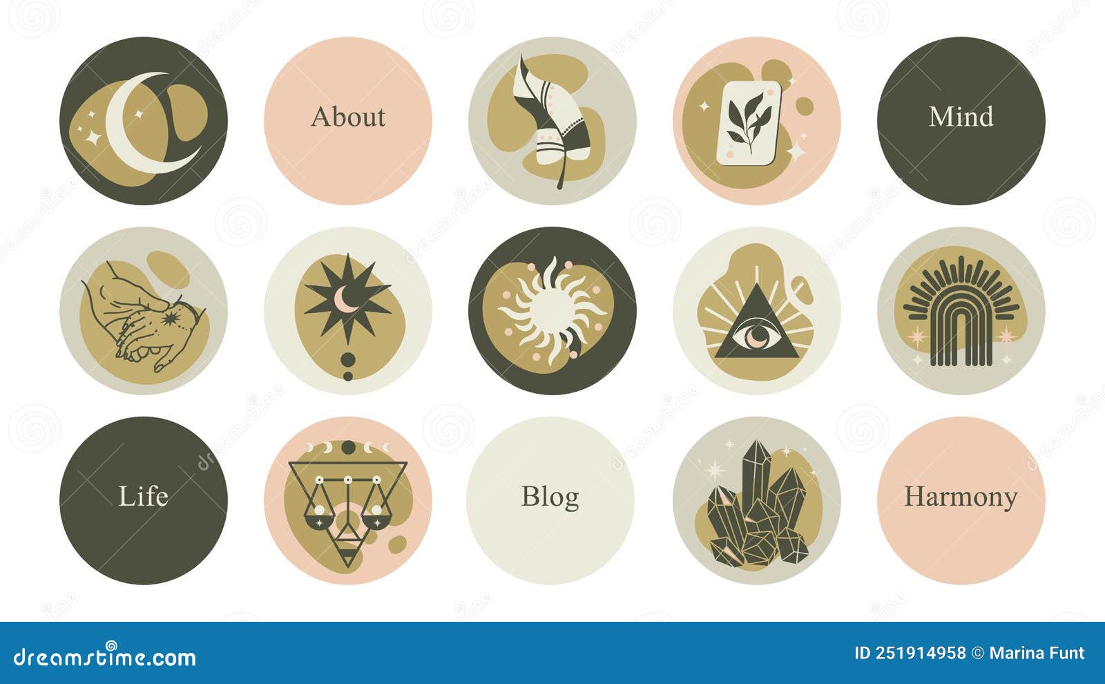 Magic Highlights Set. Paranormal and Esoteric Icons for a Blog about ... Magic Highlights Set. Paranormal and Esoteric Icons for a Blog about ...