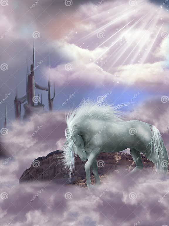 Magic Horse stock illustration. Illustration of cloud - 17412537