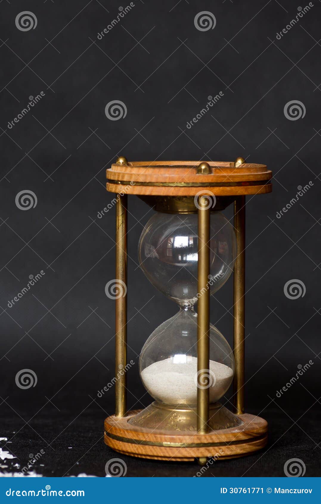 Magic Hourglass with Blue Shiny Flares Stock Image - Image of glass ...