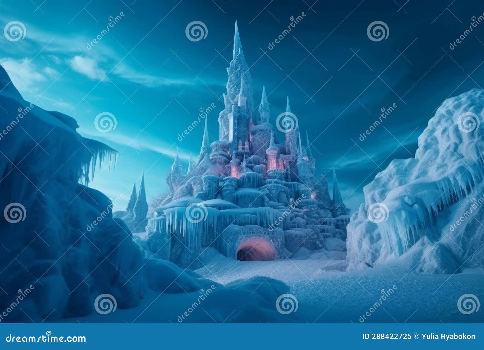 Magic Ice Castle. Generate Ai Stock Image - Image of chinese, building ...